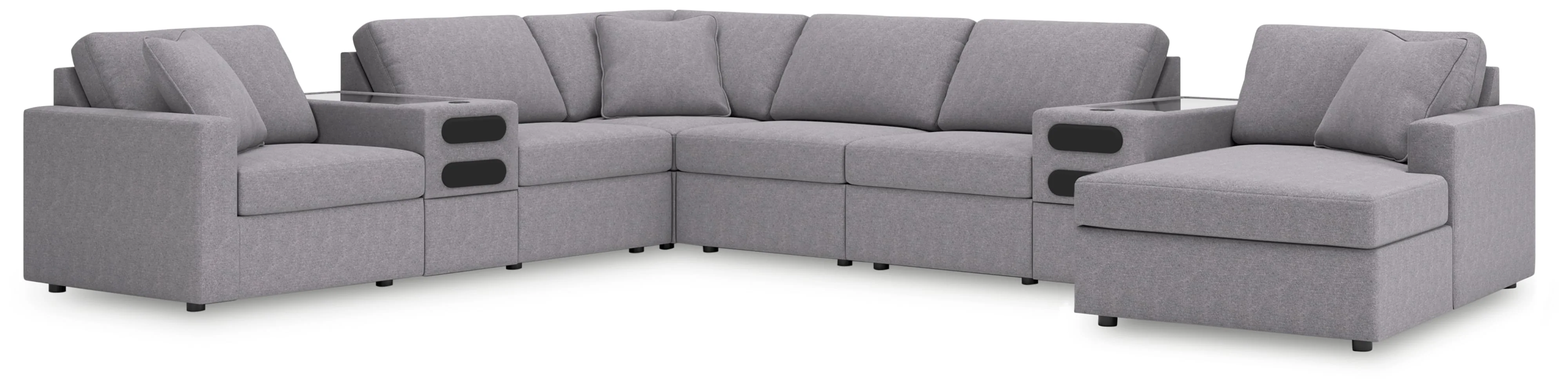 Signature Design by Ashley Modmax 92104S48 8-Piece Sectional With Audio ...