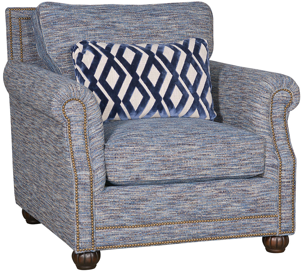 King Hickory Julianna 3001-F Transitional Rolled-Arm Accent Chair with ...