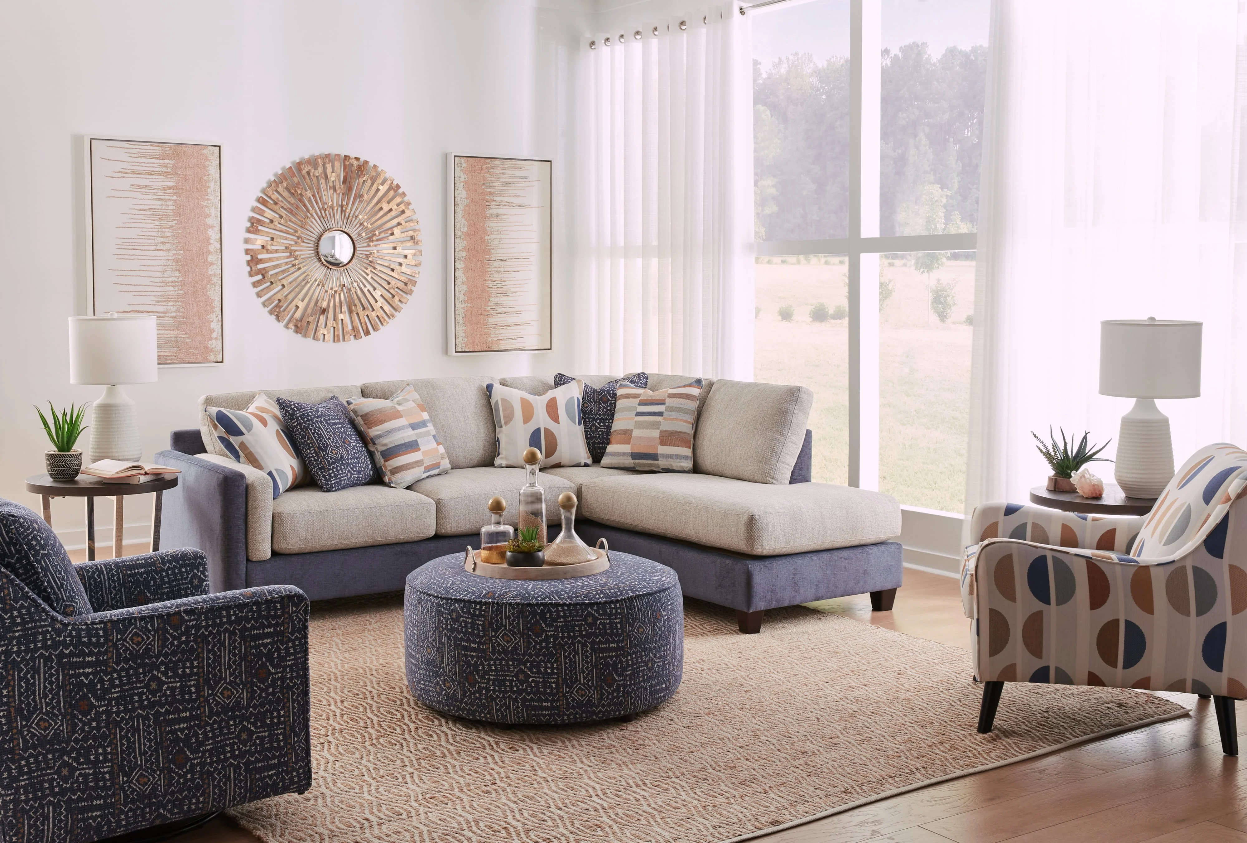 Fusion Furniture 5005 Herzl Denim Loxley Coconut 67 02g Calculate