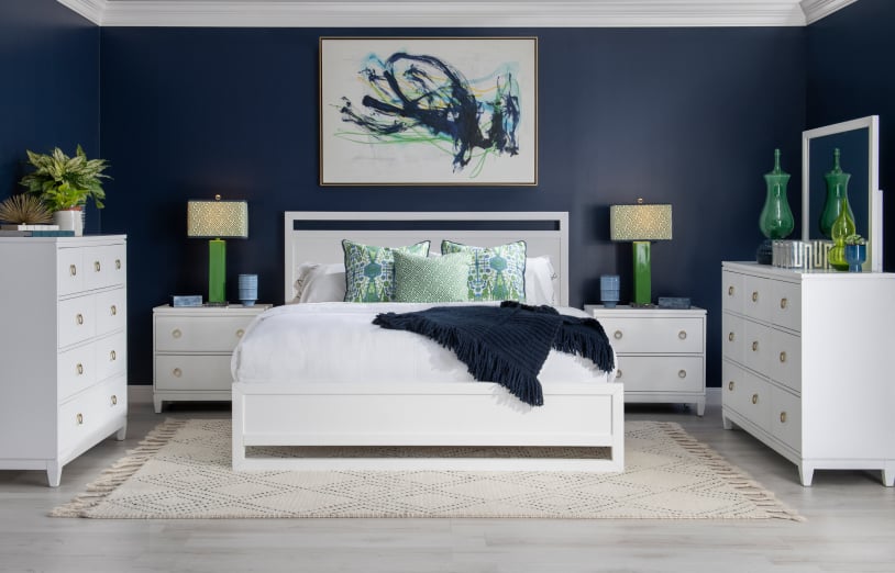 Legacy Classic Summerland 1160-4105K Contemporary Queen Panel Bed with ...