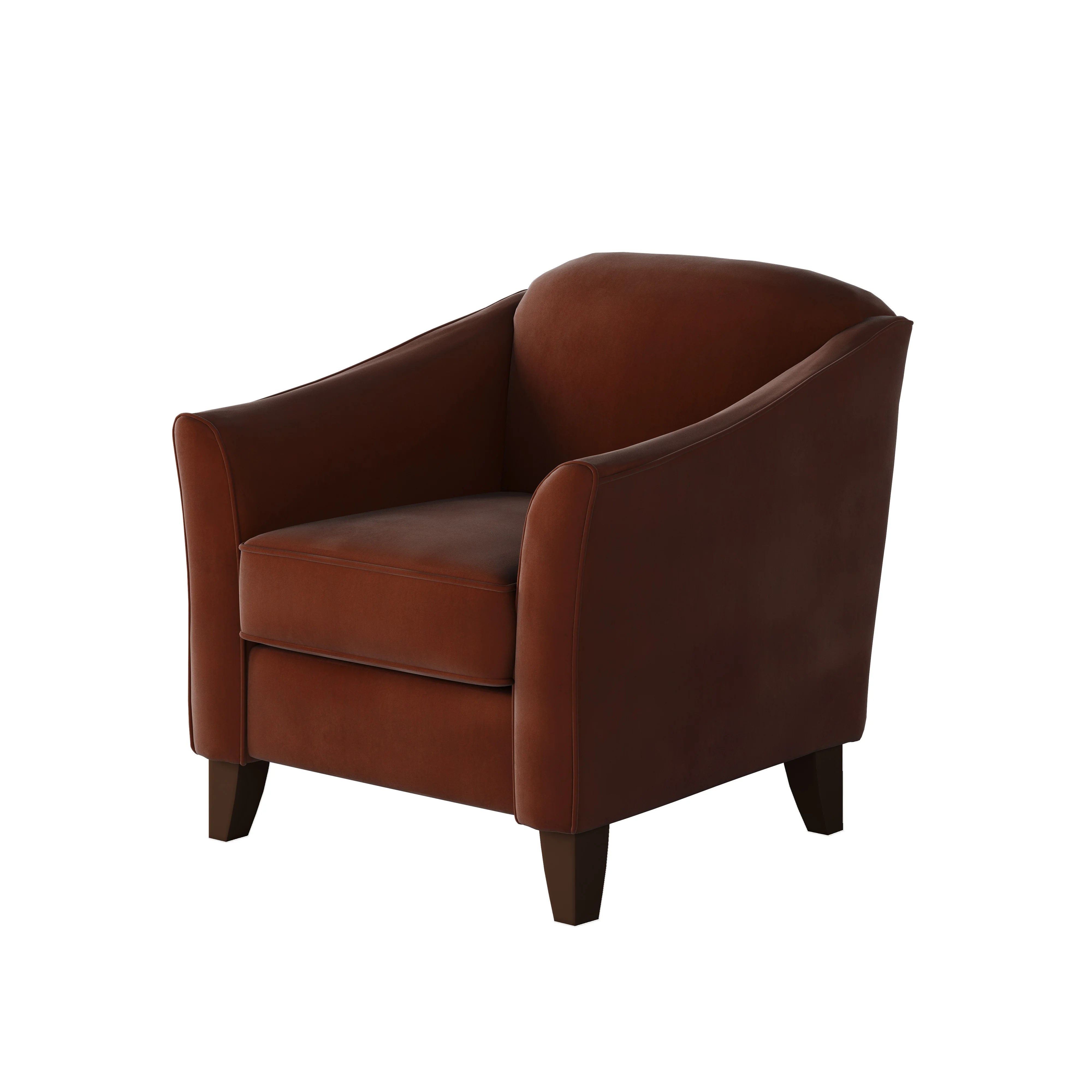 Fusion Furniture Grab A Seat 452-C Bella Burnt Orange Accent Chair with ...