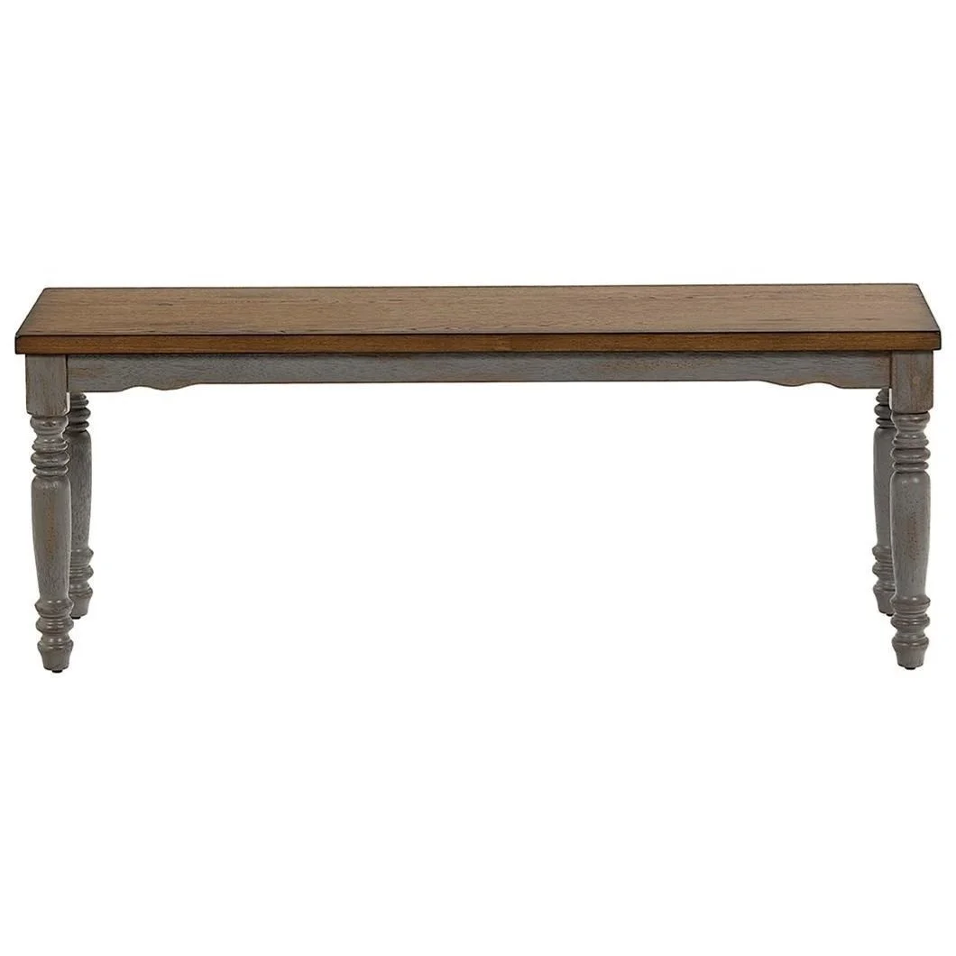Progressive Furniture Midori D834-69 Shabby Chic Dining Bench with Wood ...