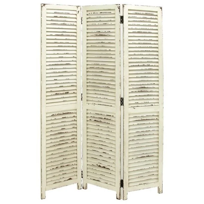 UMA Enterprises, Inc. Accessories 20444 Wood 3 Panel White Screen ...