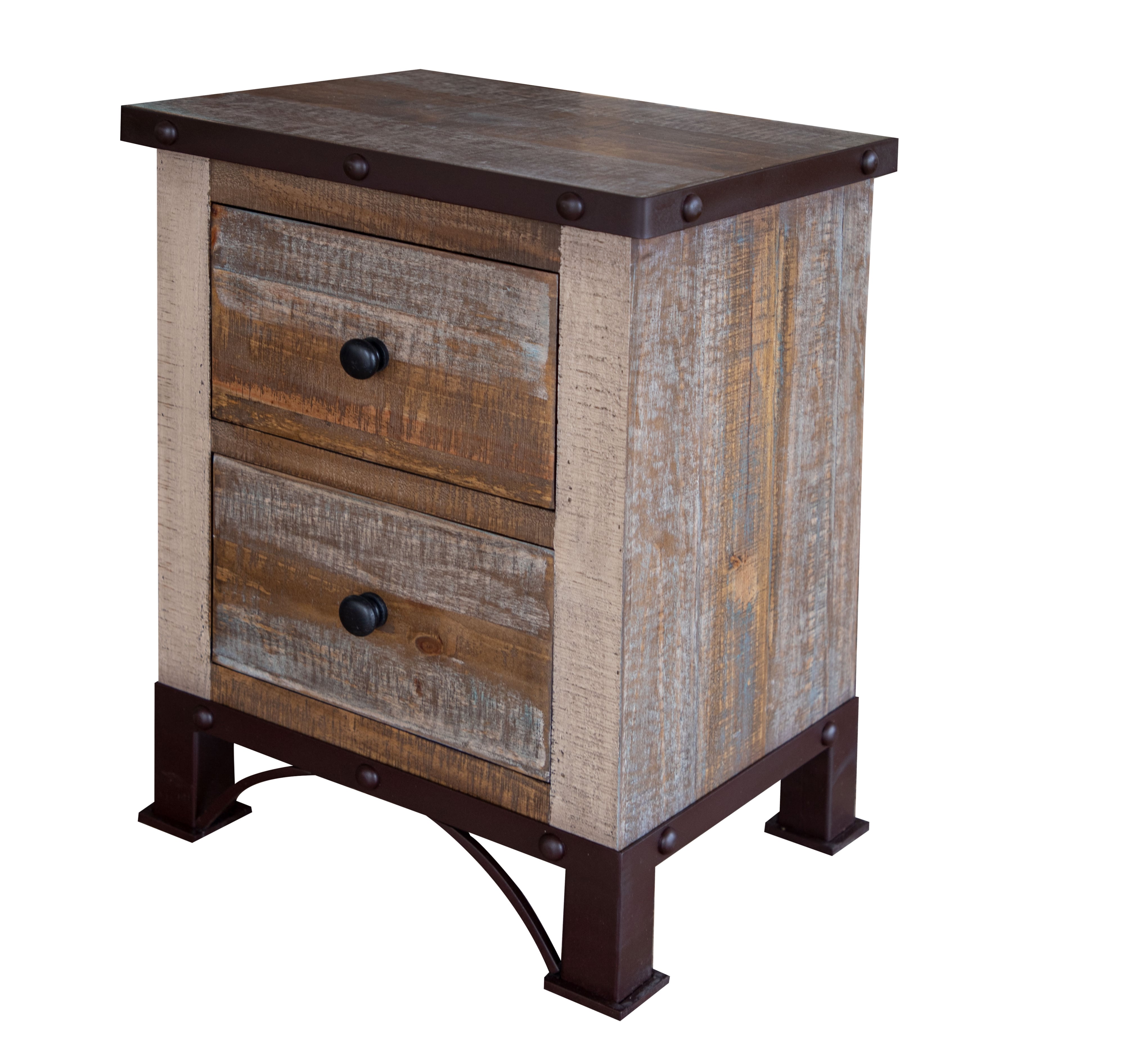 International Furniture Direct Antique Multicolor IFD9661NTSSM Rustic ...
