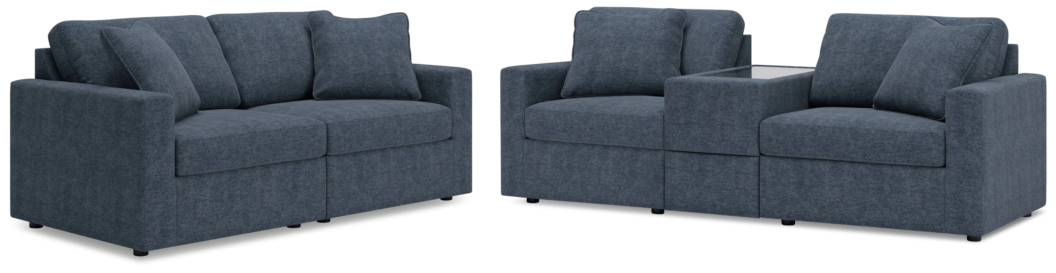 Modmax 92121U22 3-Piece Sectional Sofa And 2-Piece Sectional Loveseat ...