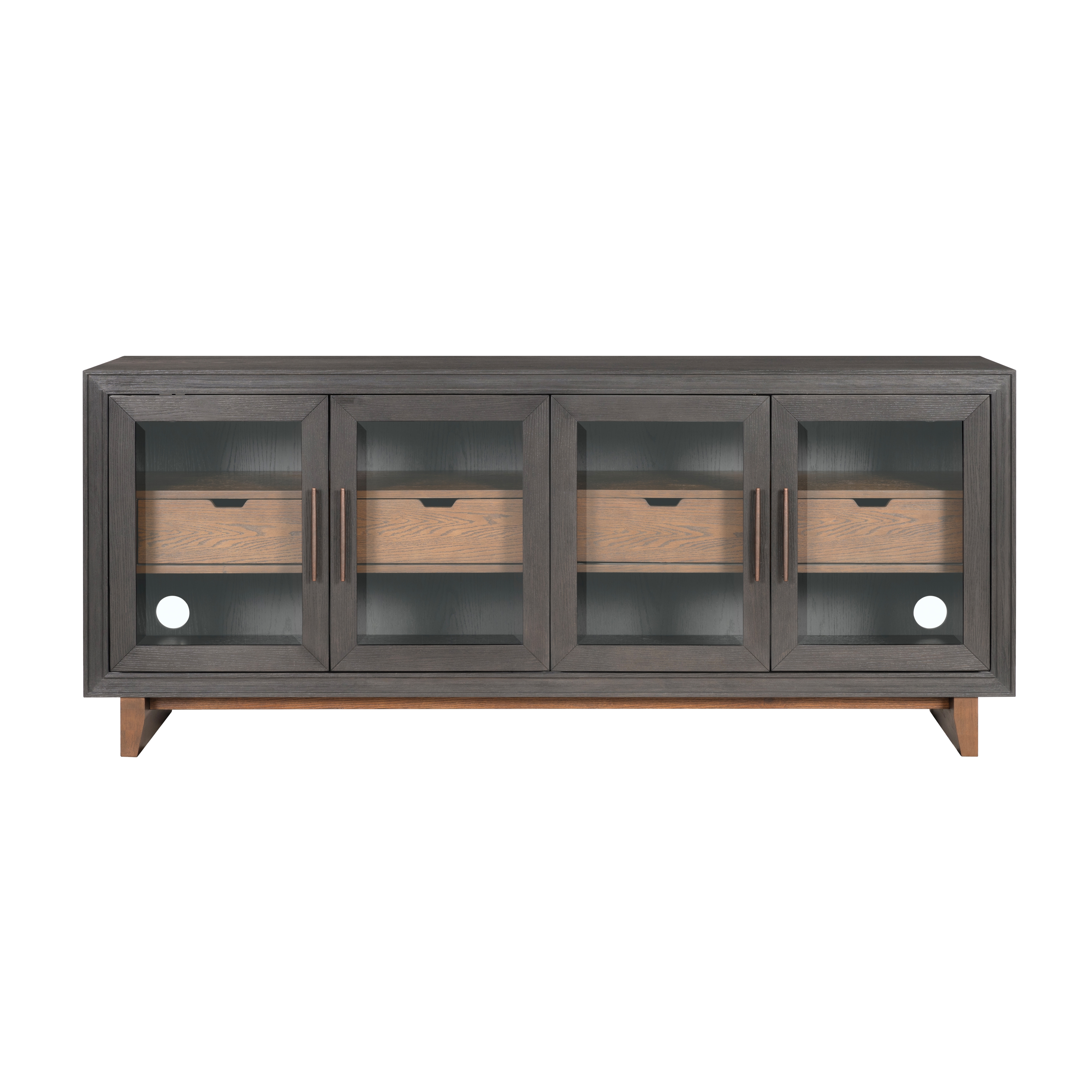 Flexsteel Casegoods Waterfall W1027 06 Contemporary Entertainment Console with Cord Management Howell Furniture TV Stands