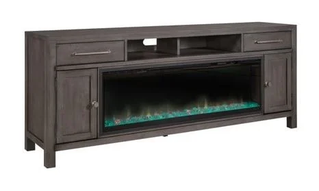 Liberty Furniture Fireplace TV Consoles FIRE-BOX-406-78 Rustic 78 Inch ...