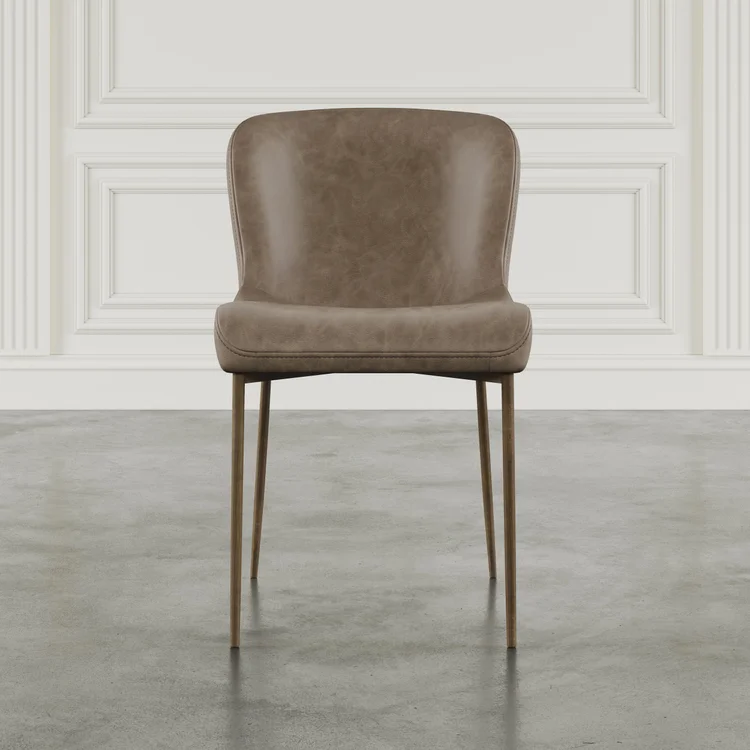 Jofran Easley 2526-EASLEYSMK Rustic Upholstered Dining Chair with Metal ...