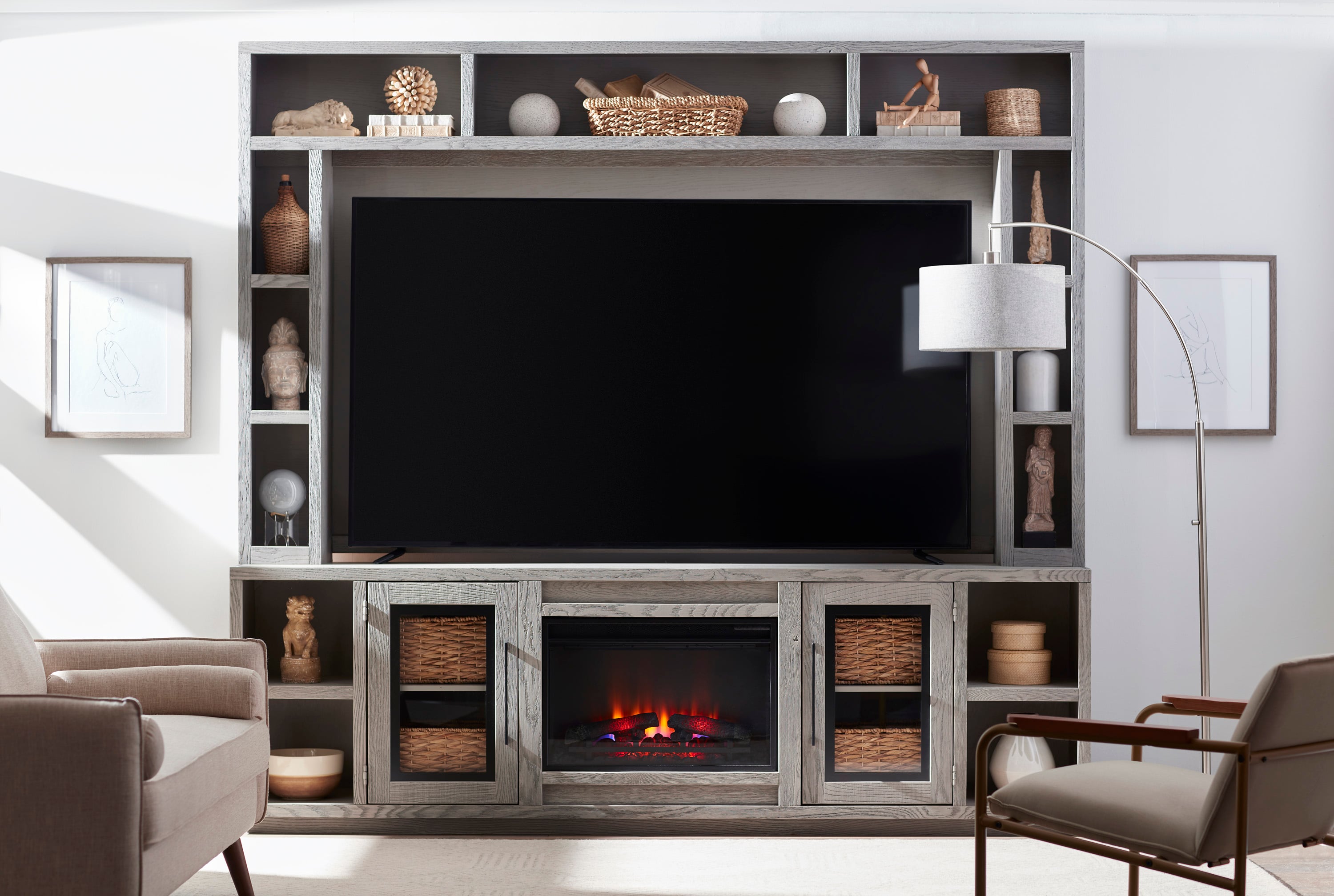 Aspenhome Paige WKA1970-HGRx1+WKA1270H-HGRx1 Transitional Entertainment ...