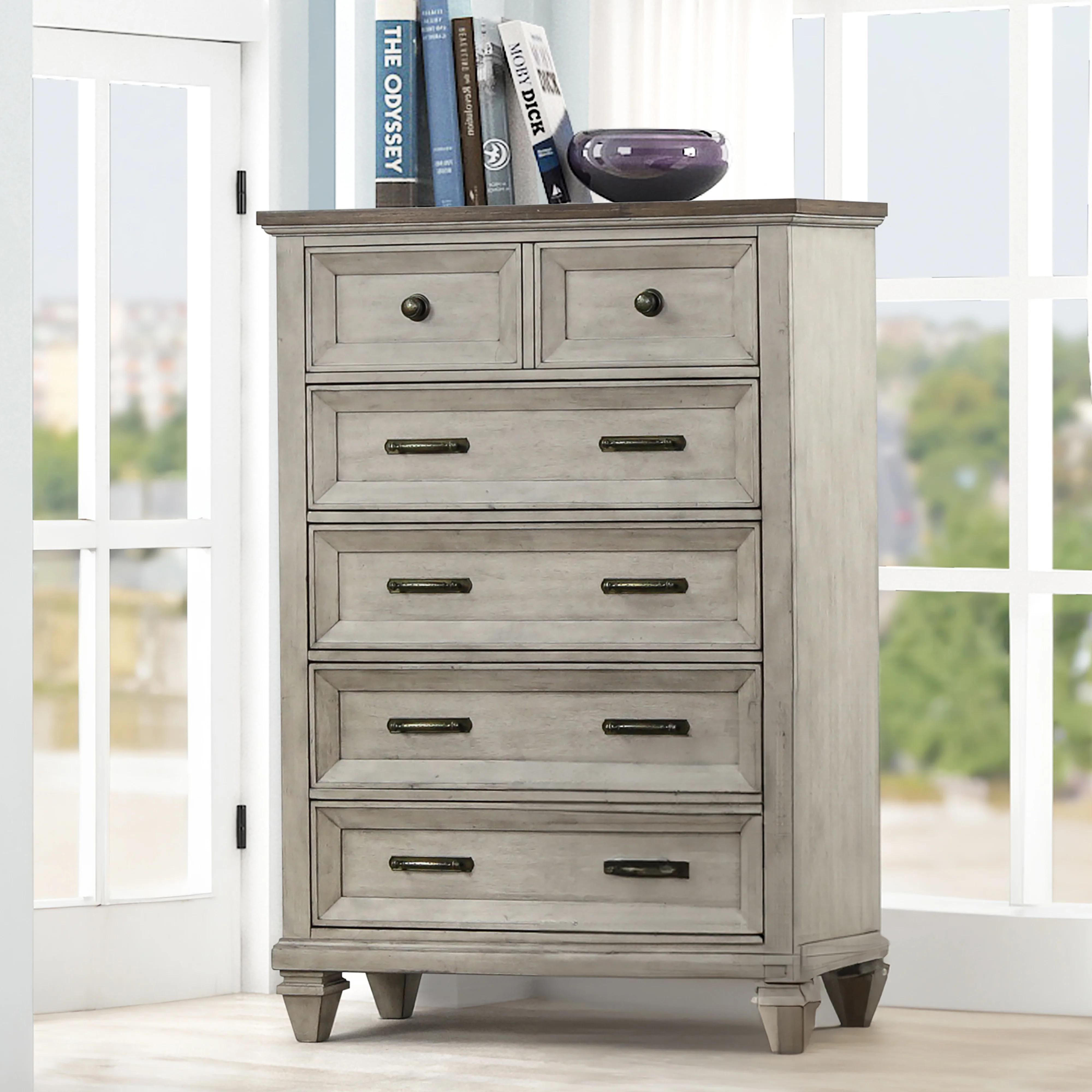 Home Classic Mariana B2114-070 Transitional 6-Drawer Chest | Del Sol ...