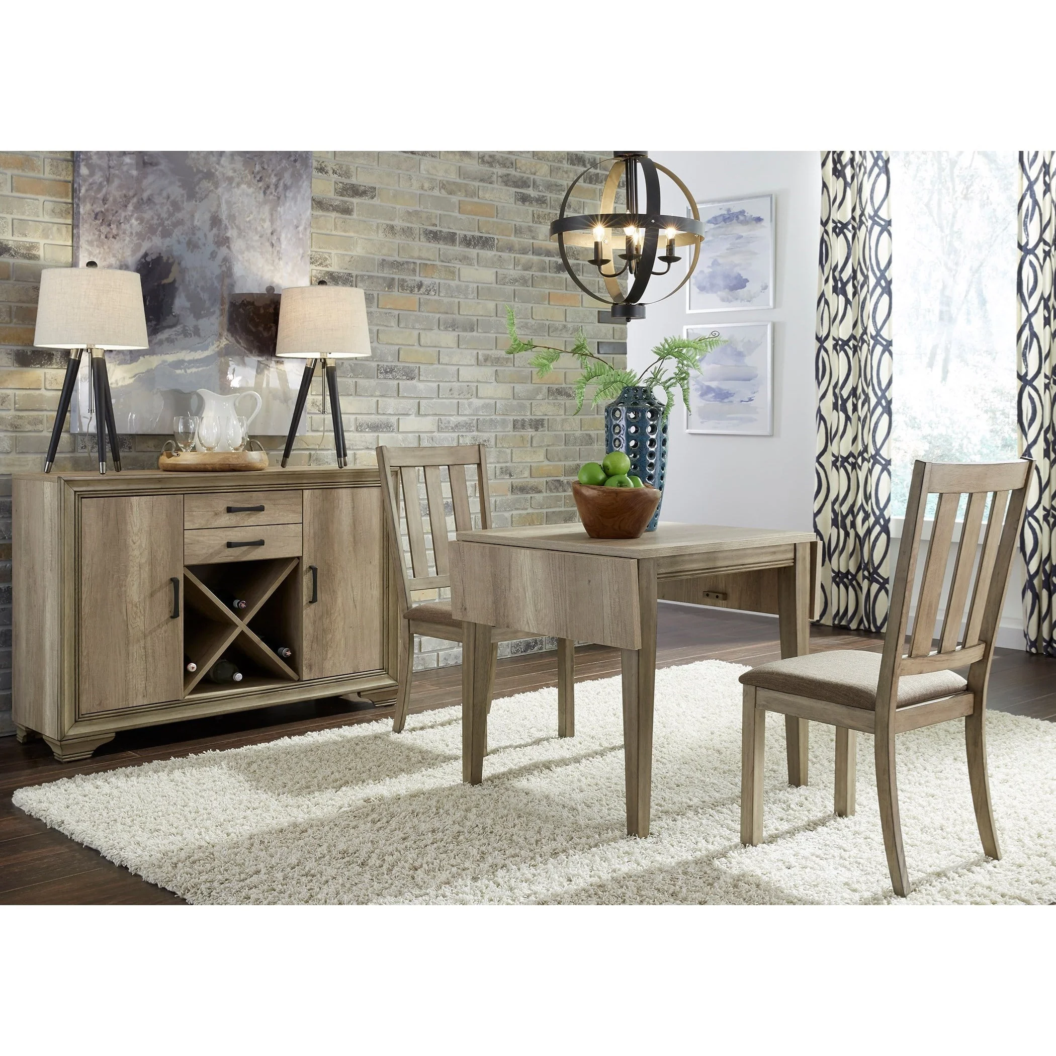 Liberty Furniture Sun Valley 439-DR-3DLS Farmhouse 3-Piece Dining Set ...