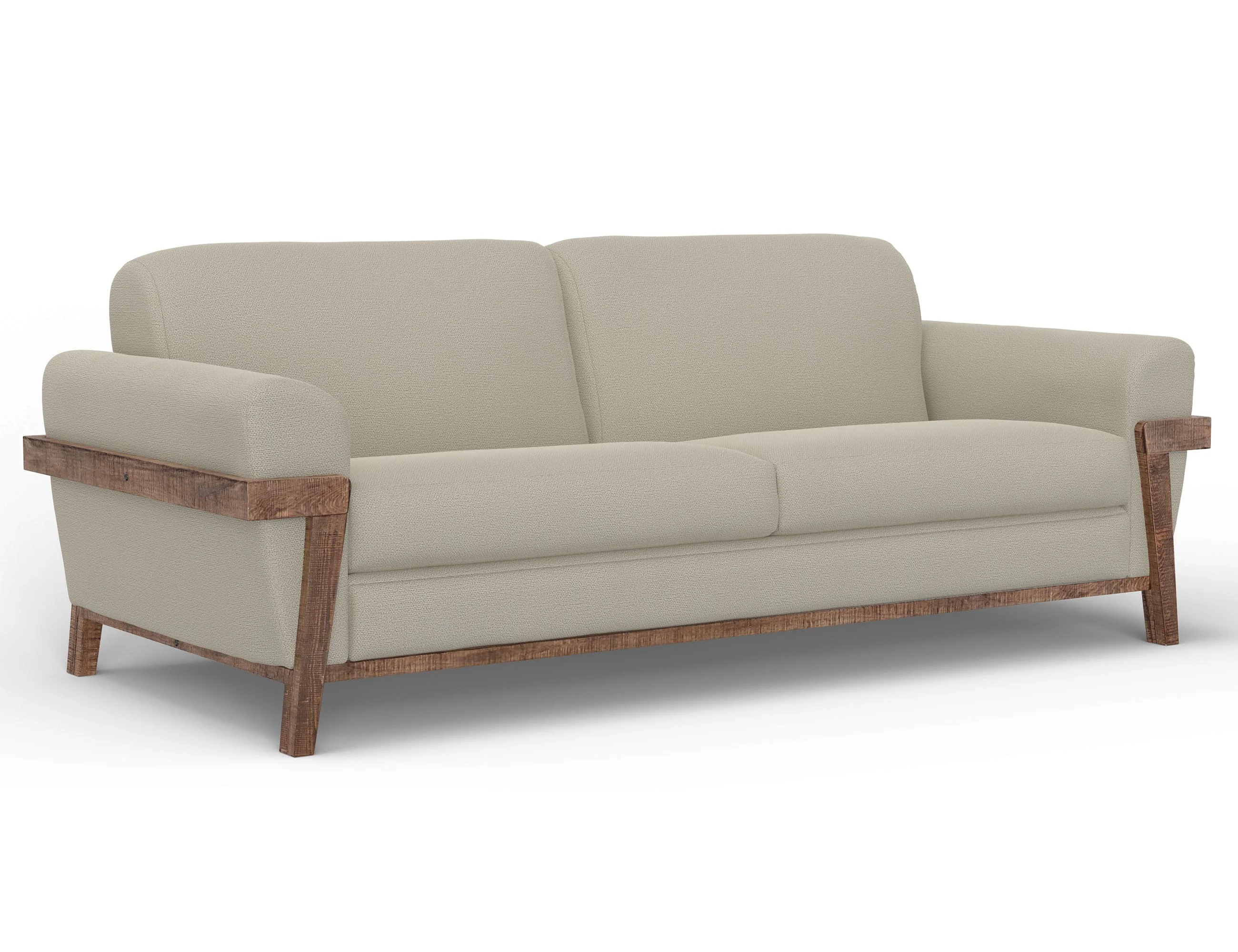 International Furniture Direct Loft Brown IUP644-SOF-151 Transitional Sofa with Retro Rolled ...