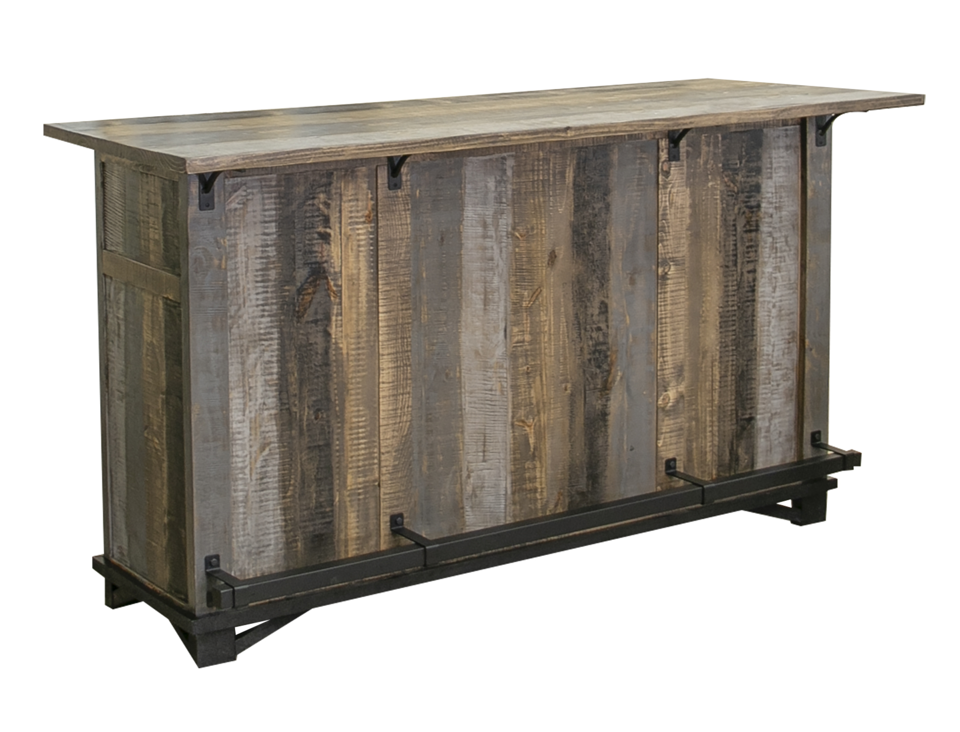 Distressed wood bar store