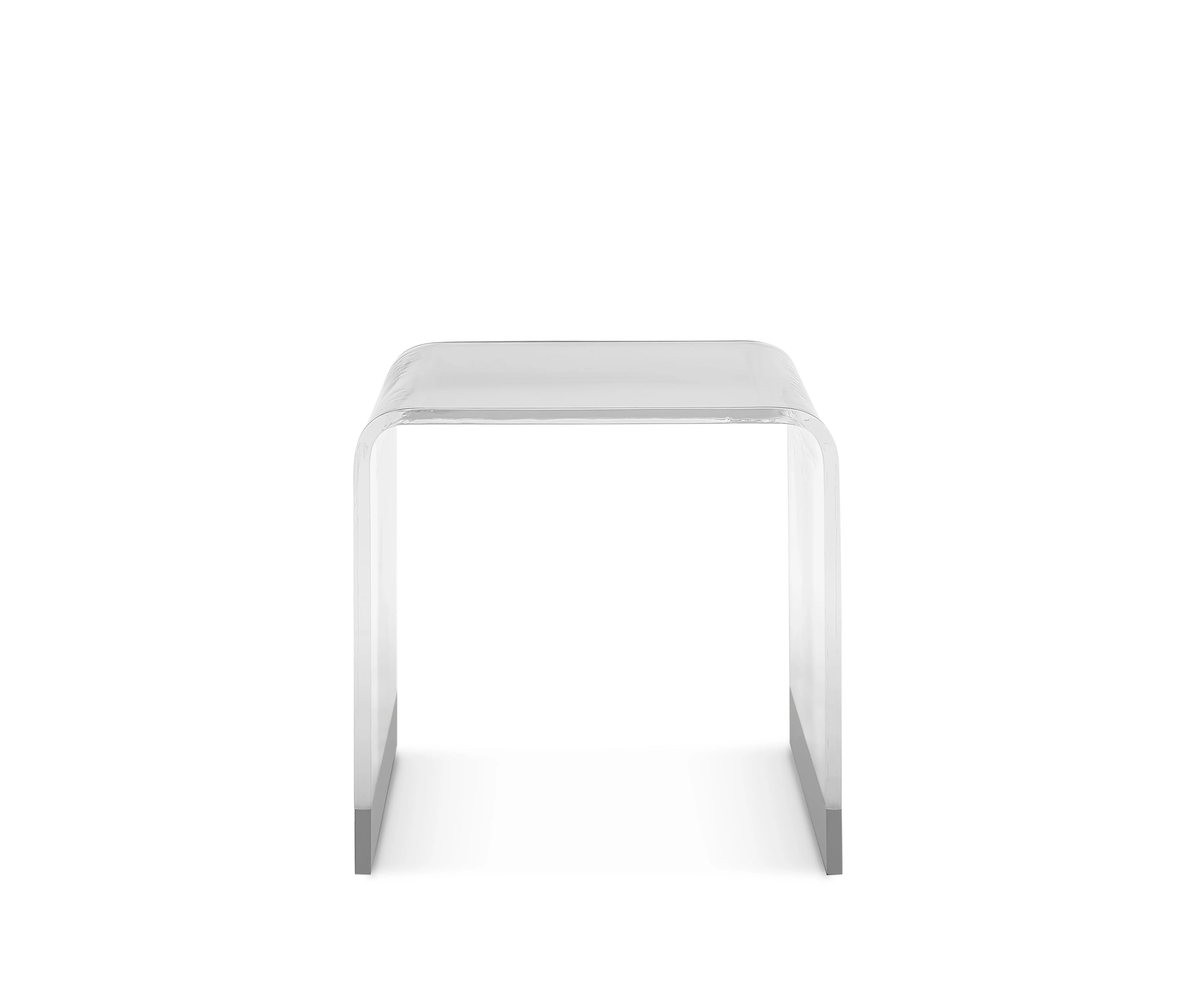 Modus Furniture Bowie ENY322 End Table in Clear Acrylic and Brushed ...