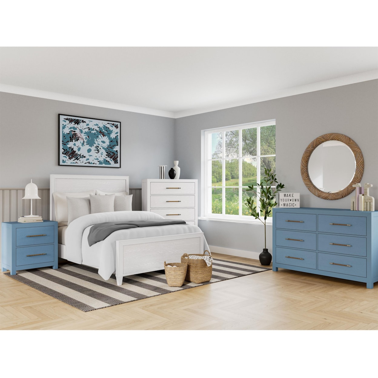 Riverside Furniture Rosalie 30738 Contemporary 2 Drawer Nightstand With Dual Usb Charging Ports
