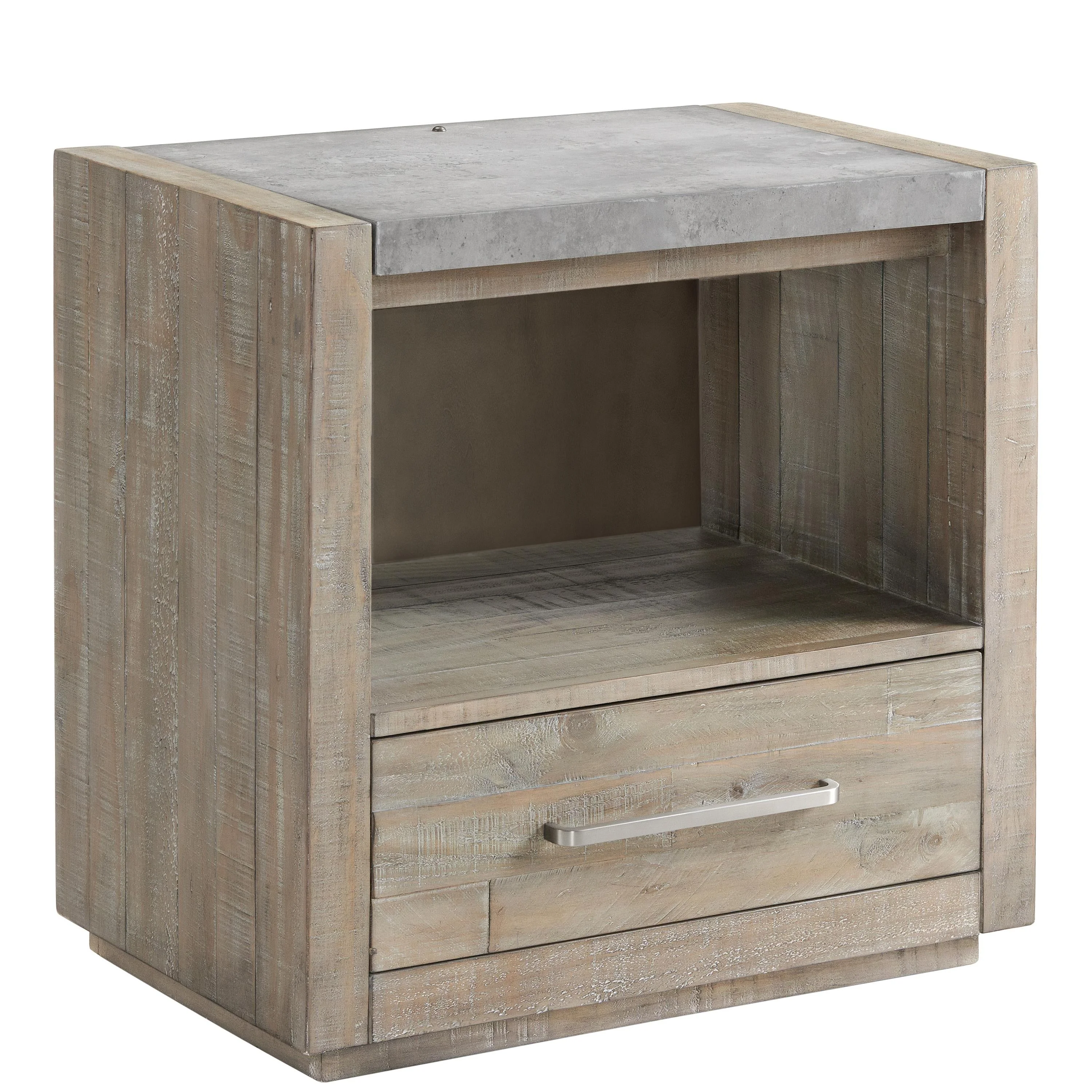Riverside Furniture Intrigue 39398 Industrial 1-Drawer Nightstand with ...