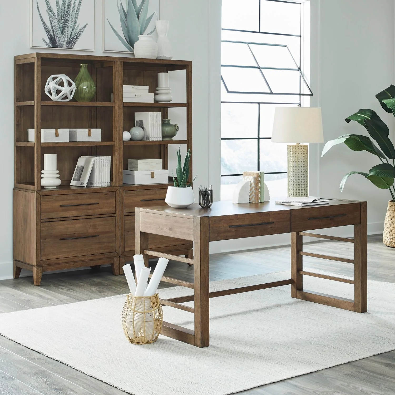 Liberty Furniture Shaker Lakes 936-HO-ODKBK Transitional 3-pc. Desk ...