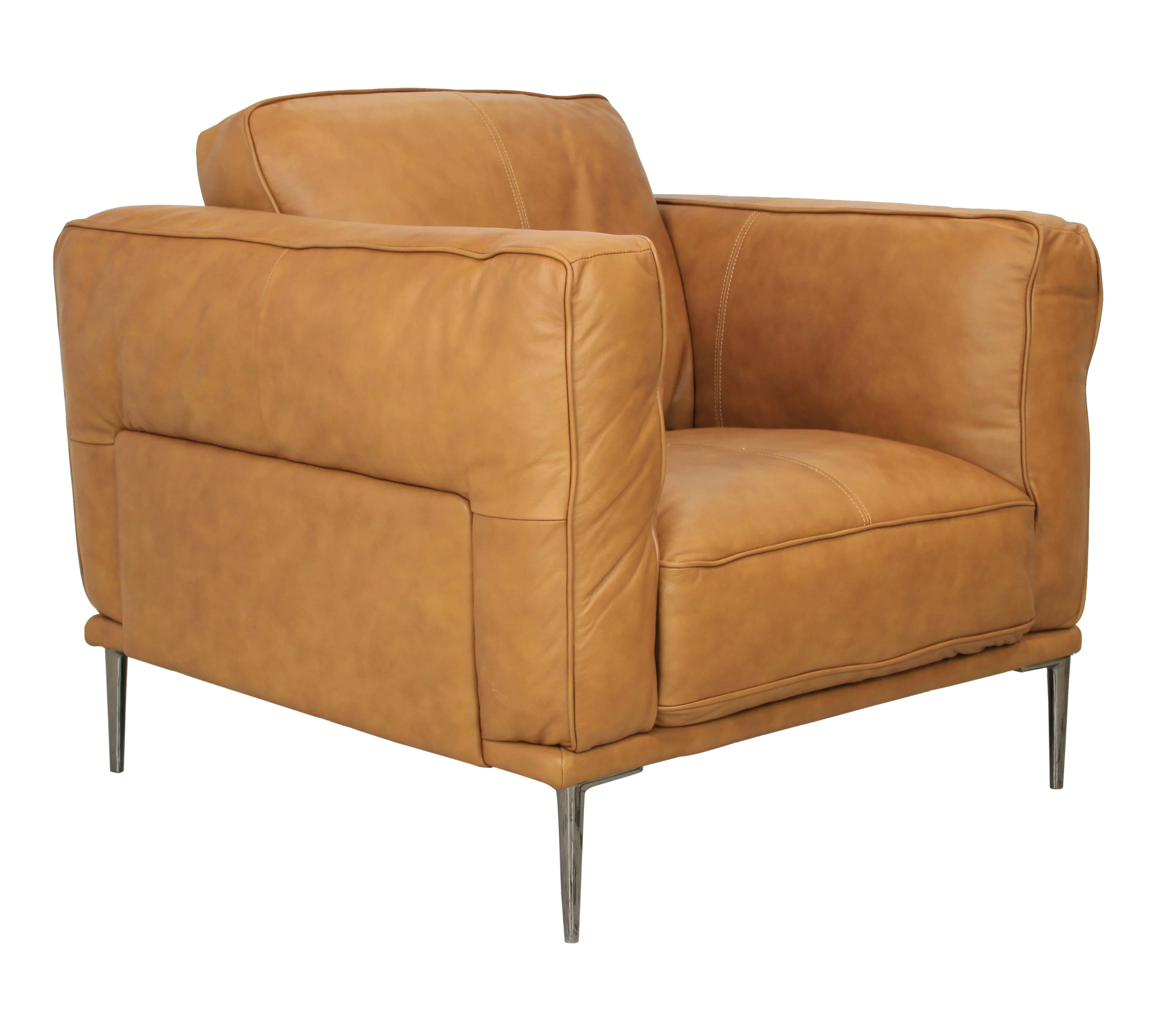 Dante Leather Sprintz Dante Chair with Metal Legs | Sprintz Furniture ...