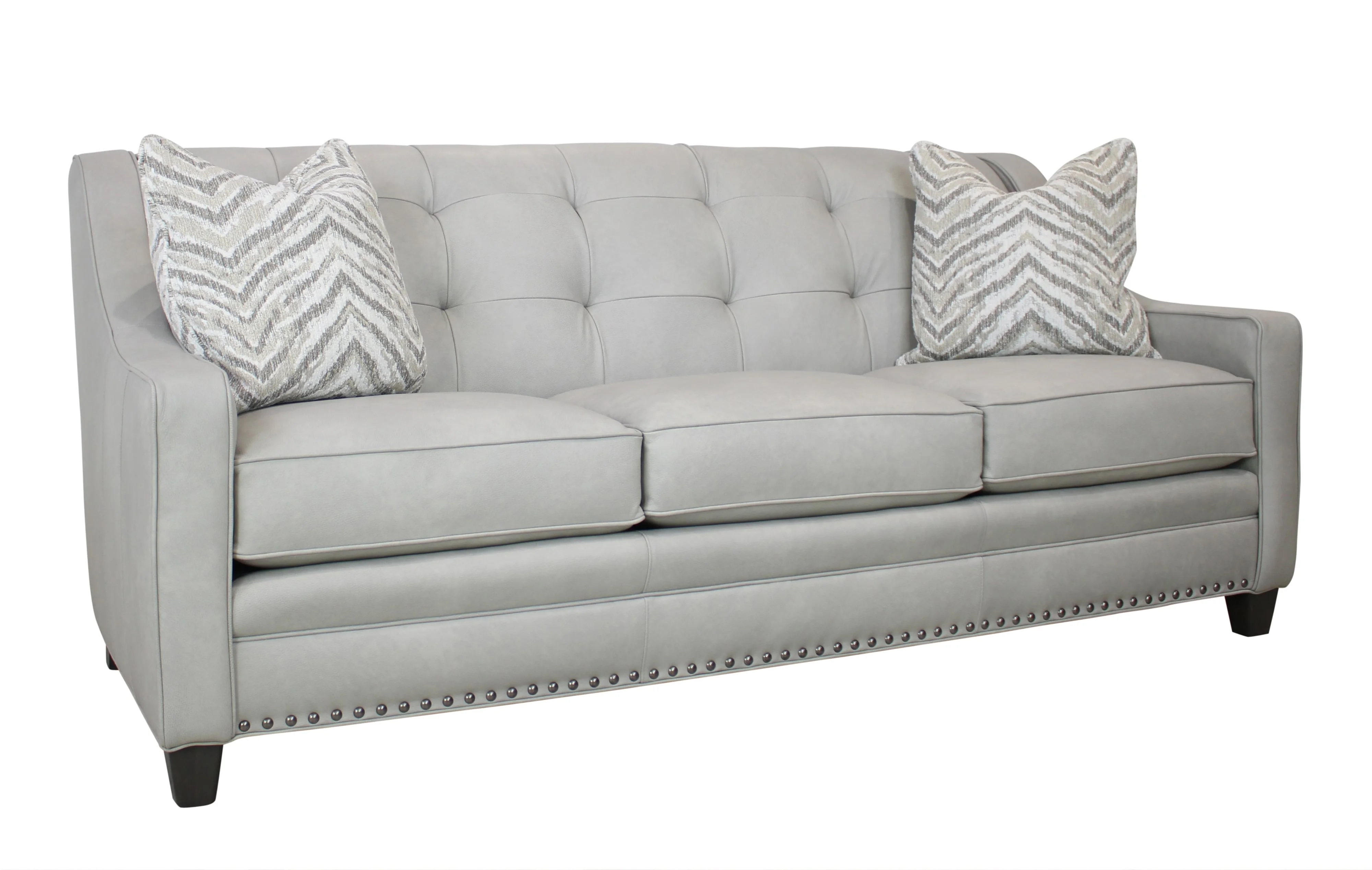 Smith Brothers 203 Transitional Leather Sofa With Tufting | Sprintz ...
