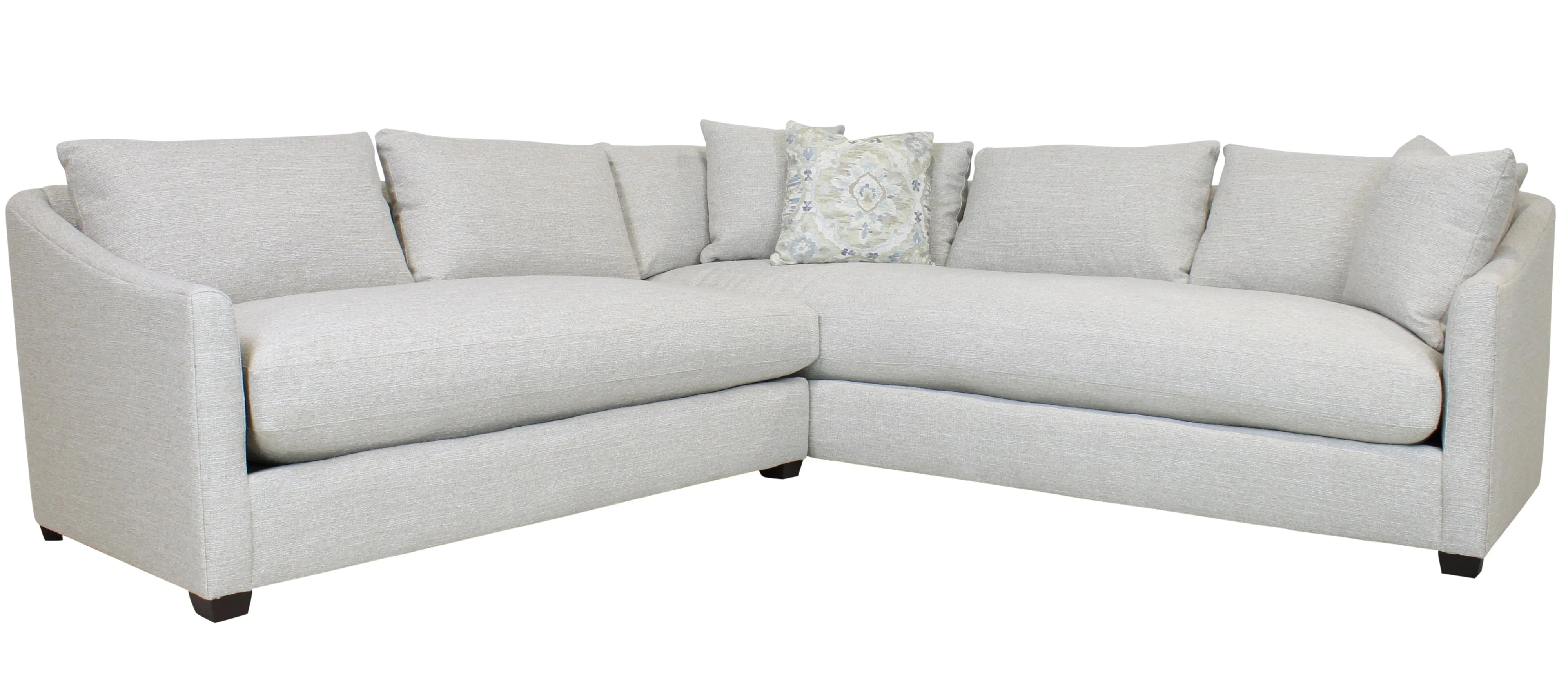 Rowe Everleigh Contemporary 2-Piece Sectional Sofa with Slope Arms ...