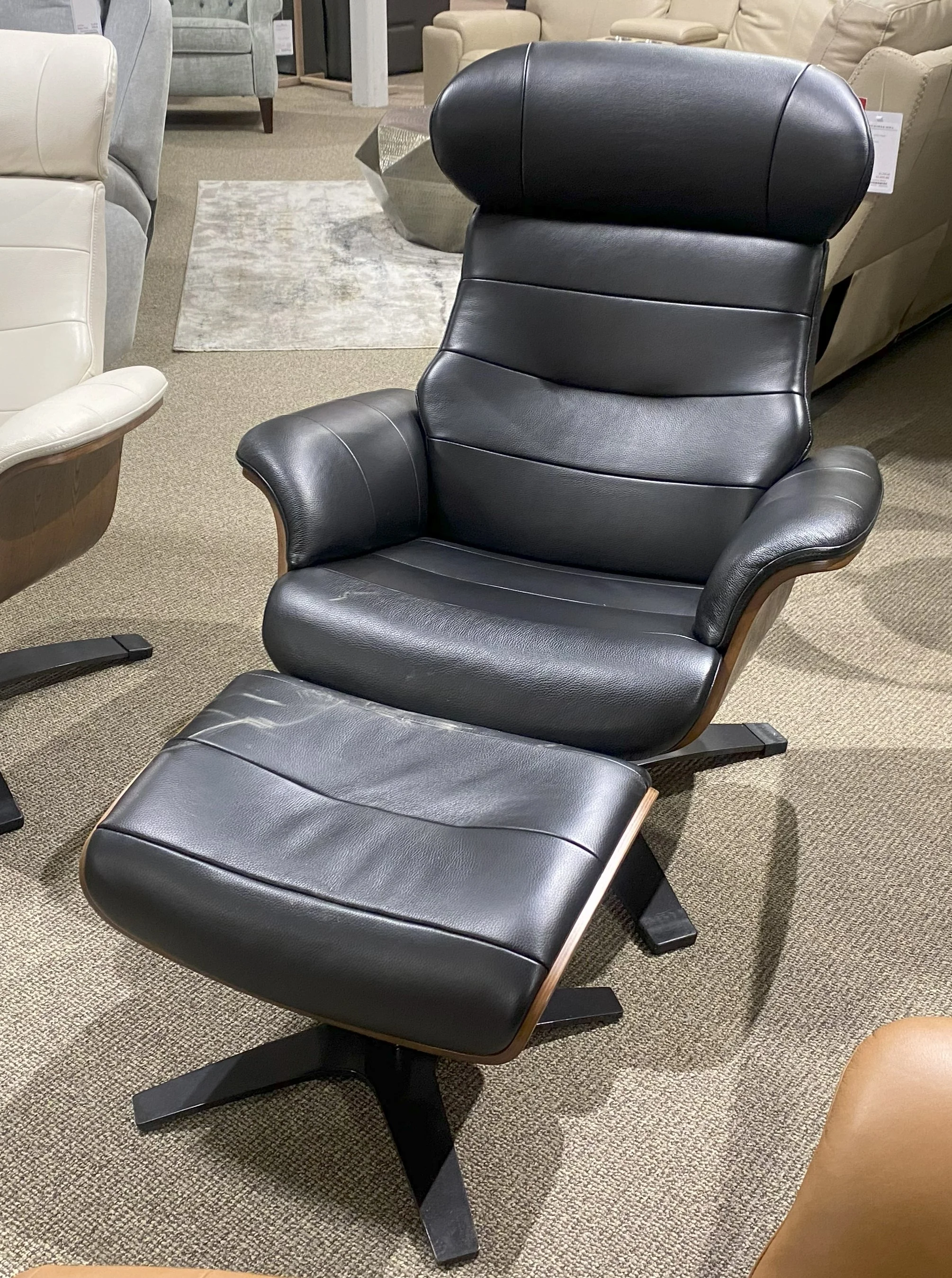 Urban Evolution Chair and Ottoman 529396841 Black Chair and Ottoman ...