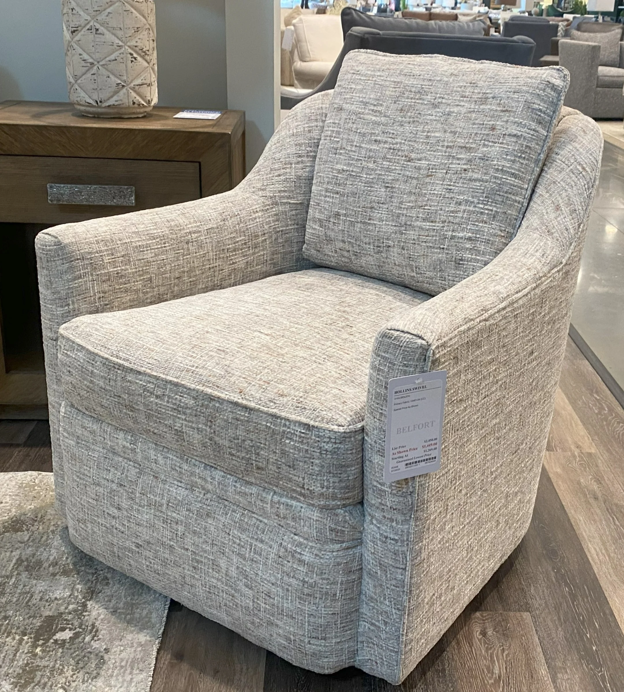 Rowe Hollins 987824044 Swivel Chair | Belfort Furniture | Uph ...