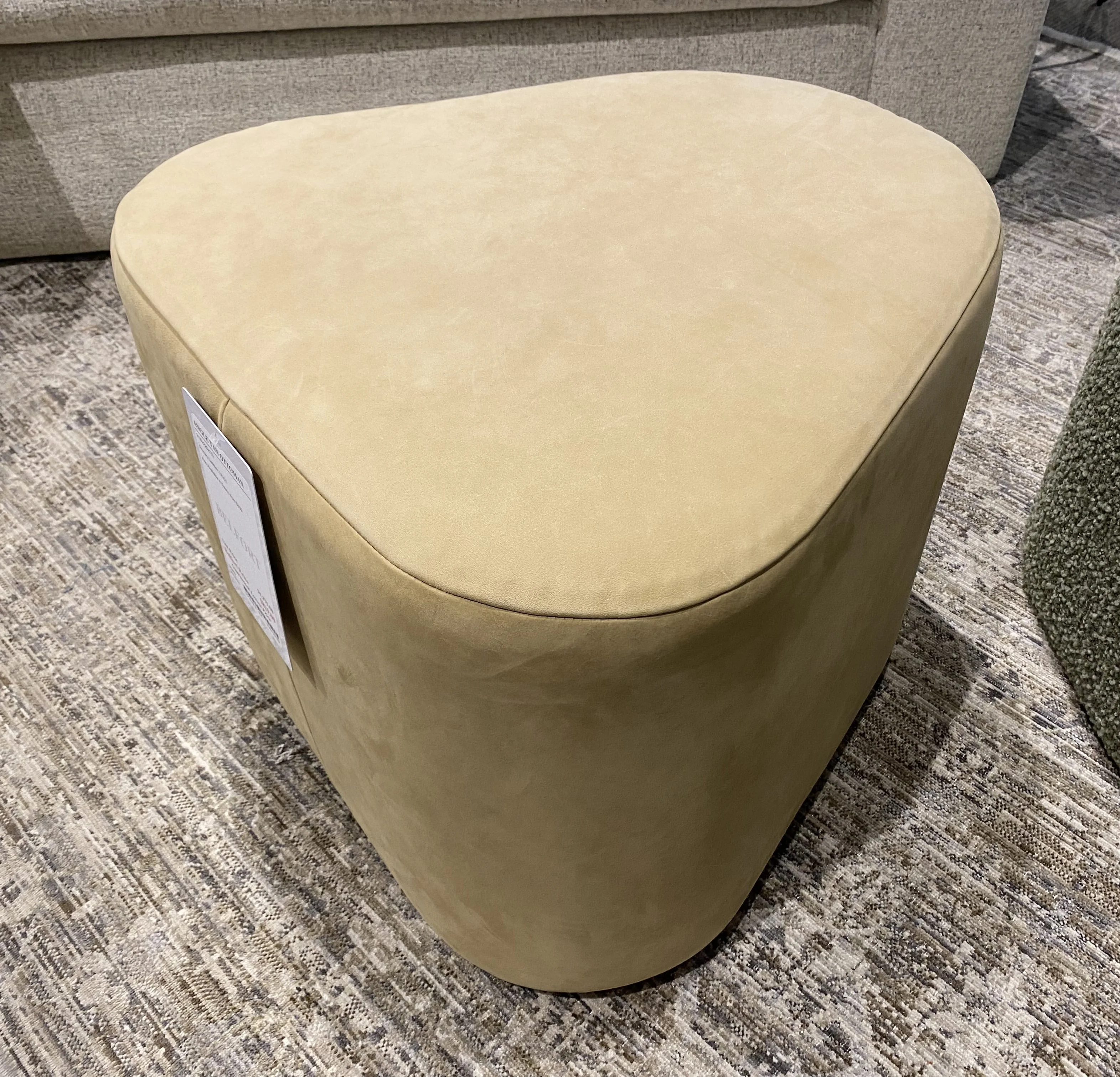 Younger Ottomans 533750749 Angle Tan Ottoman | Belfort Furniture | Ottomans