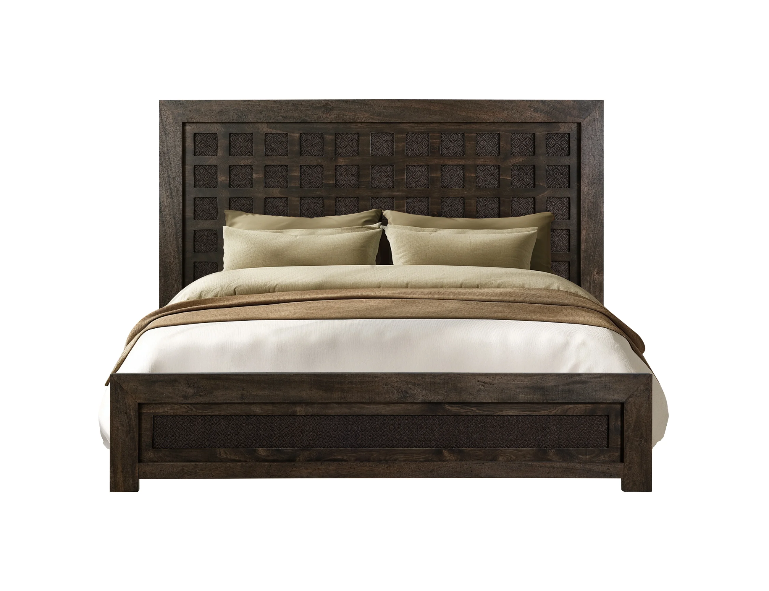 International Furniture Direct Amelia IFD6941BEDQE Rustic Queen Panel ...