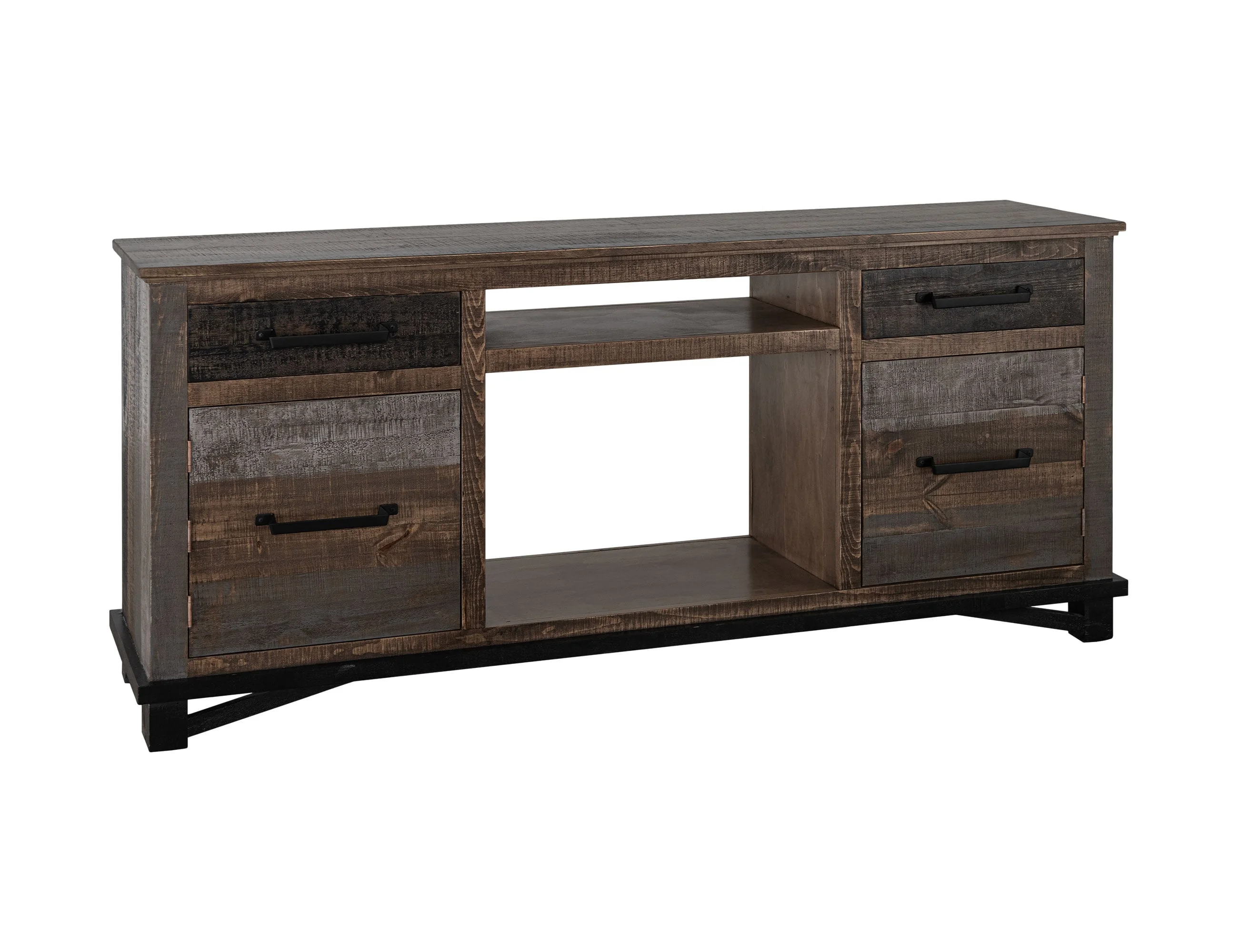 International Furniture Direct Loft Brown IFD6441EFP70 Rustic Console ...