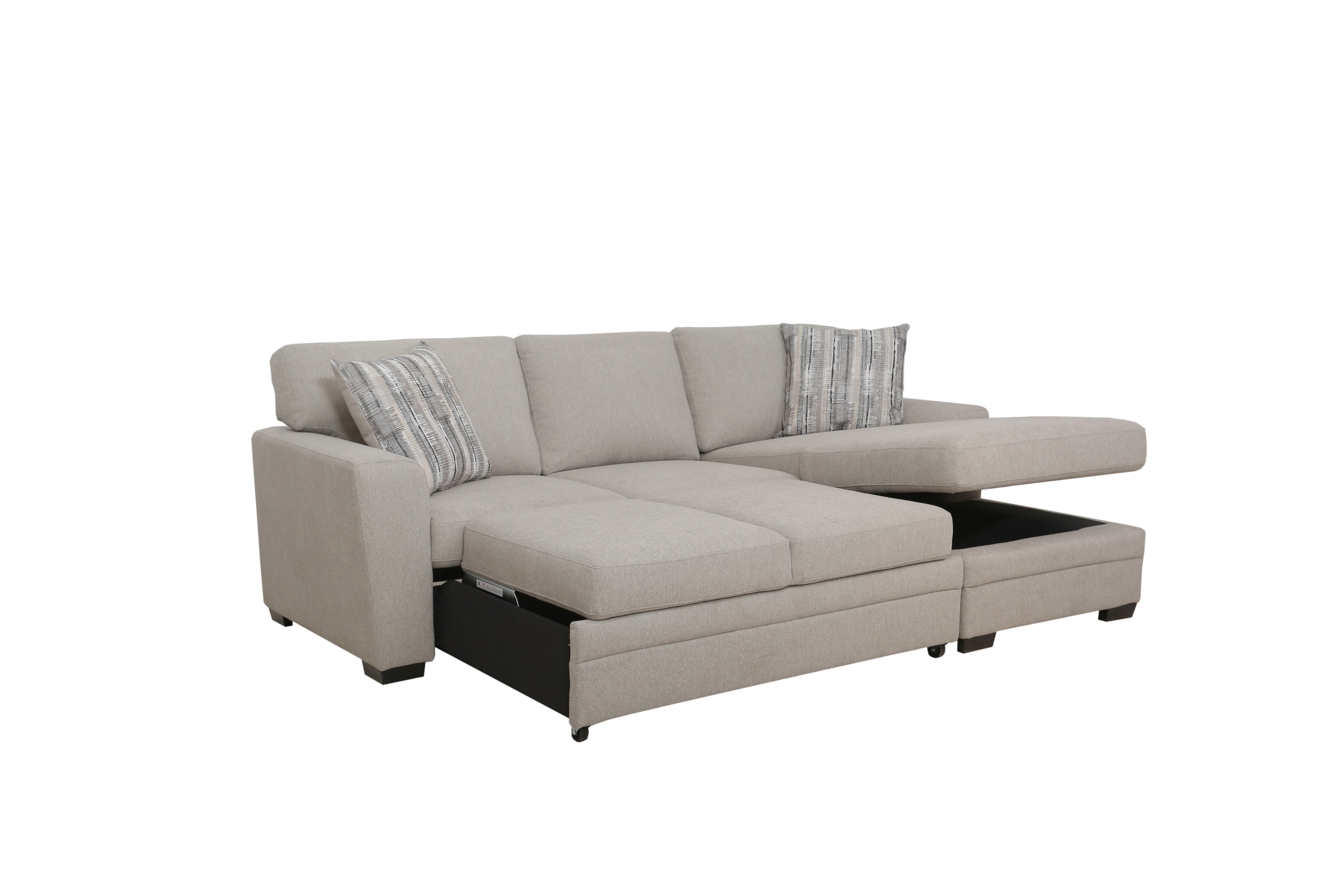 Warehouse M 9602 12034084 2-PIECE CHAISE SECTIONAL W/ PULL OUT LOVESEAT ...