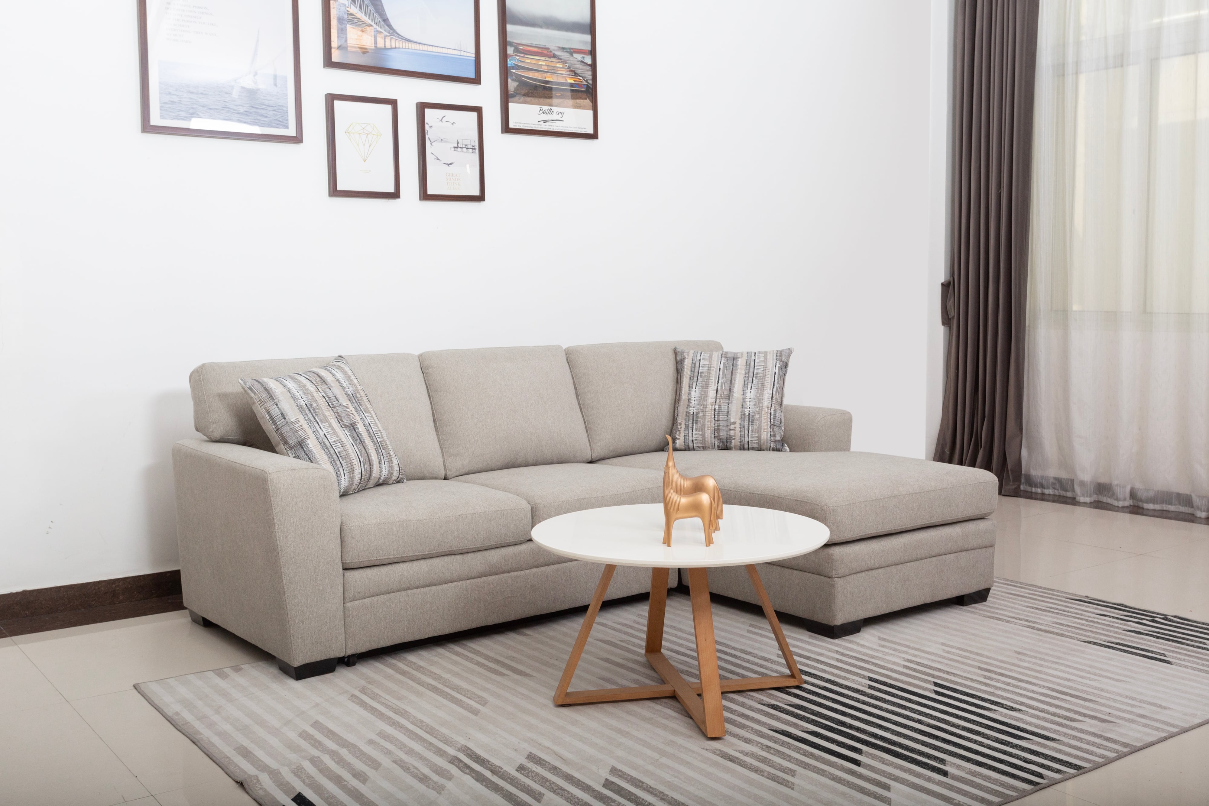 Warehouse M 9602 12034084 2-PIECE CHAISE SECTIONAL W/ PULL OUT LOVESEAT ...