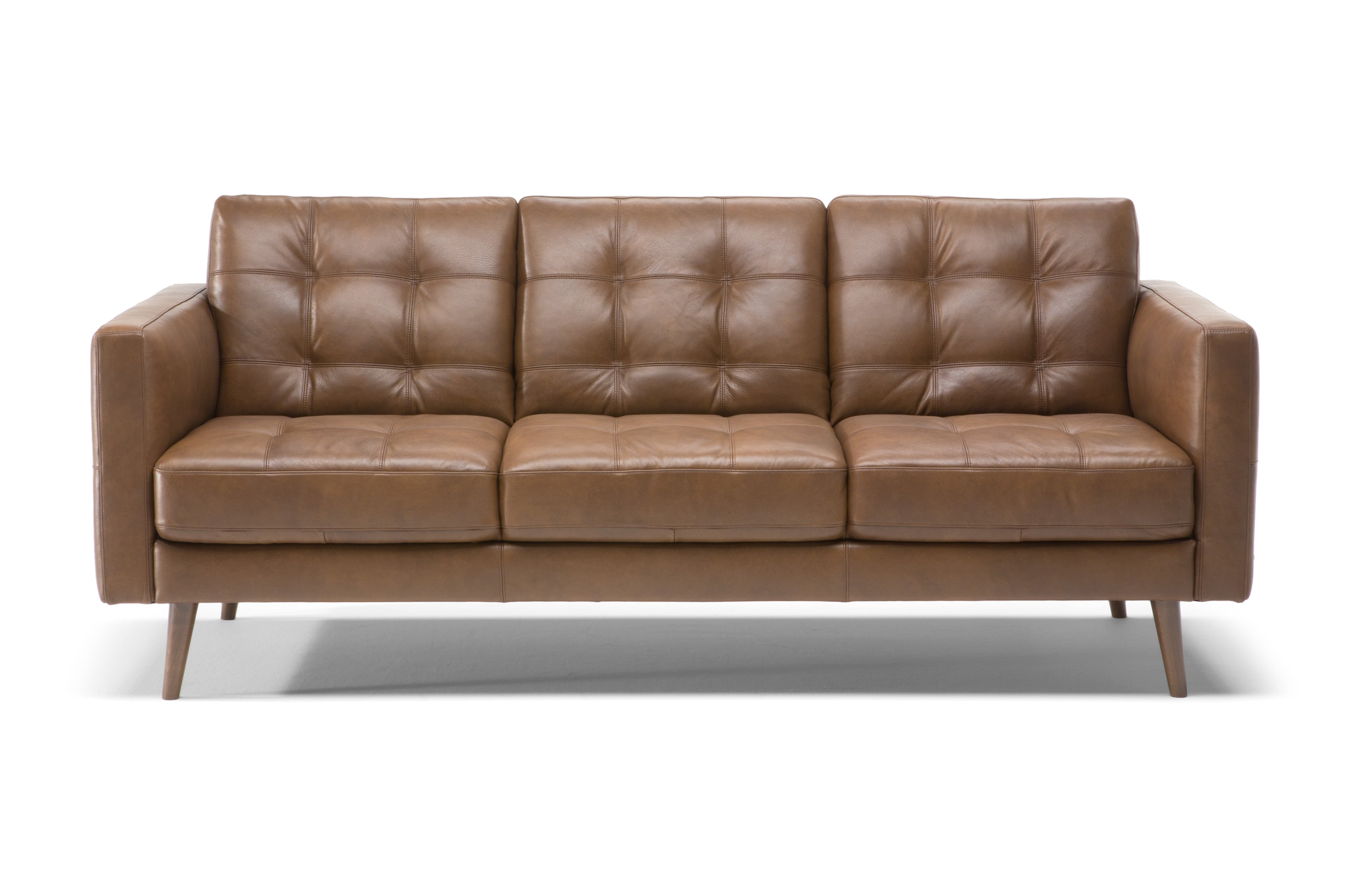 Natuzzi tan leather sofa store