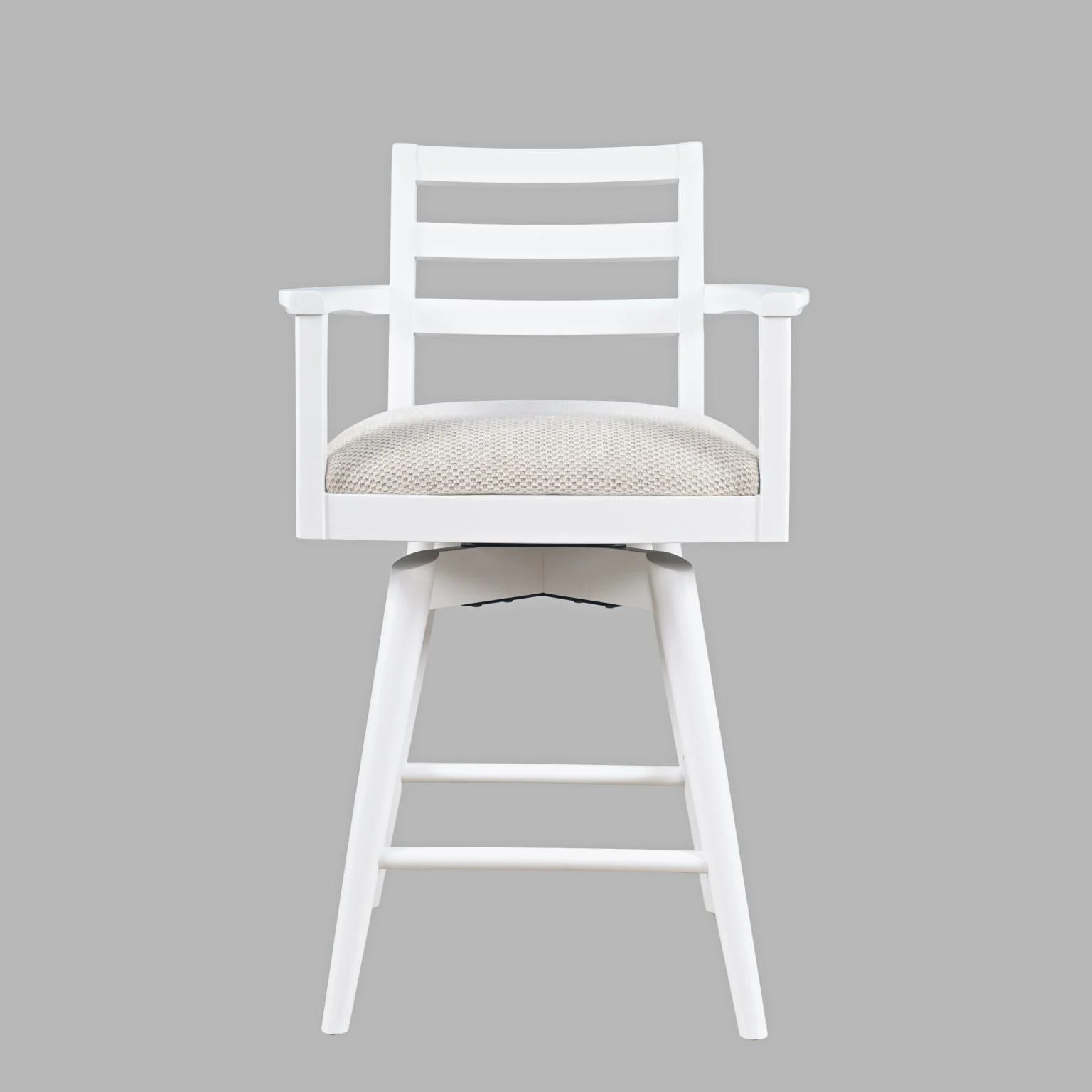 Jofran Axis 2591-BS290KD Transitional Swivel Counter Chair with Ladder ...