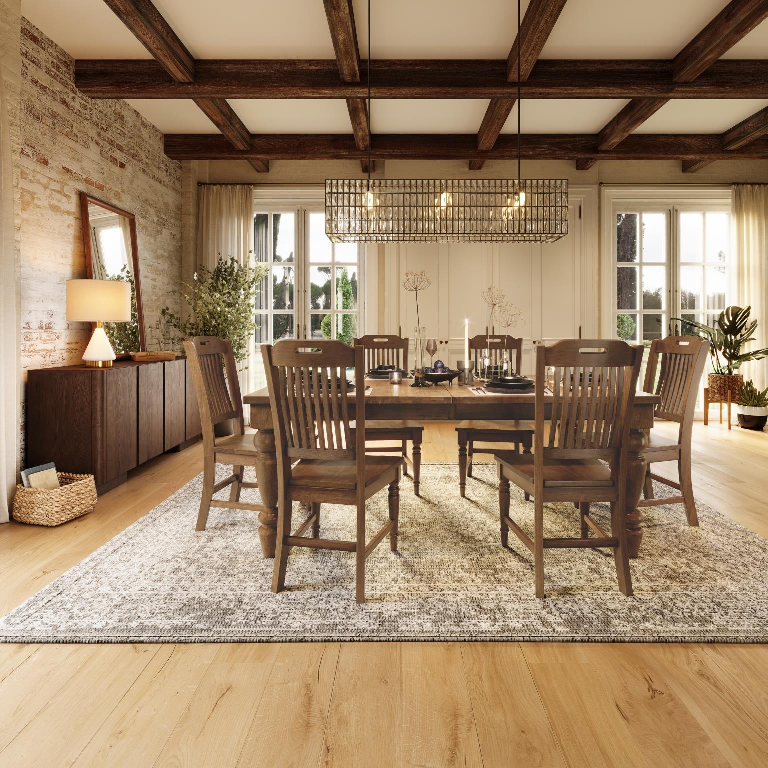 Jofran Winchester 2551-400KD Transitional Slat Back Dining Chair ...