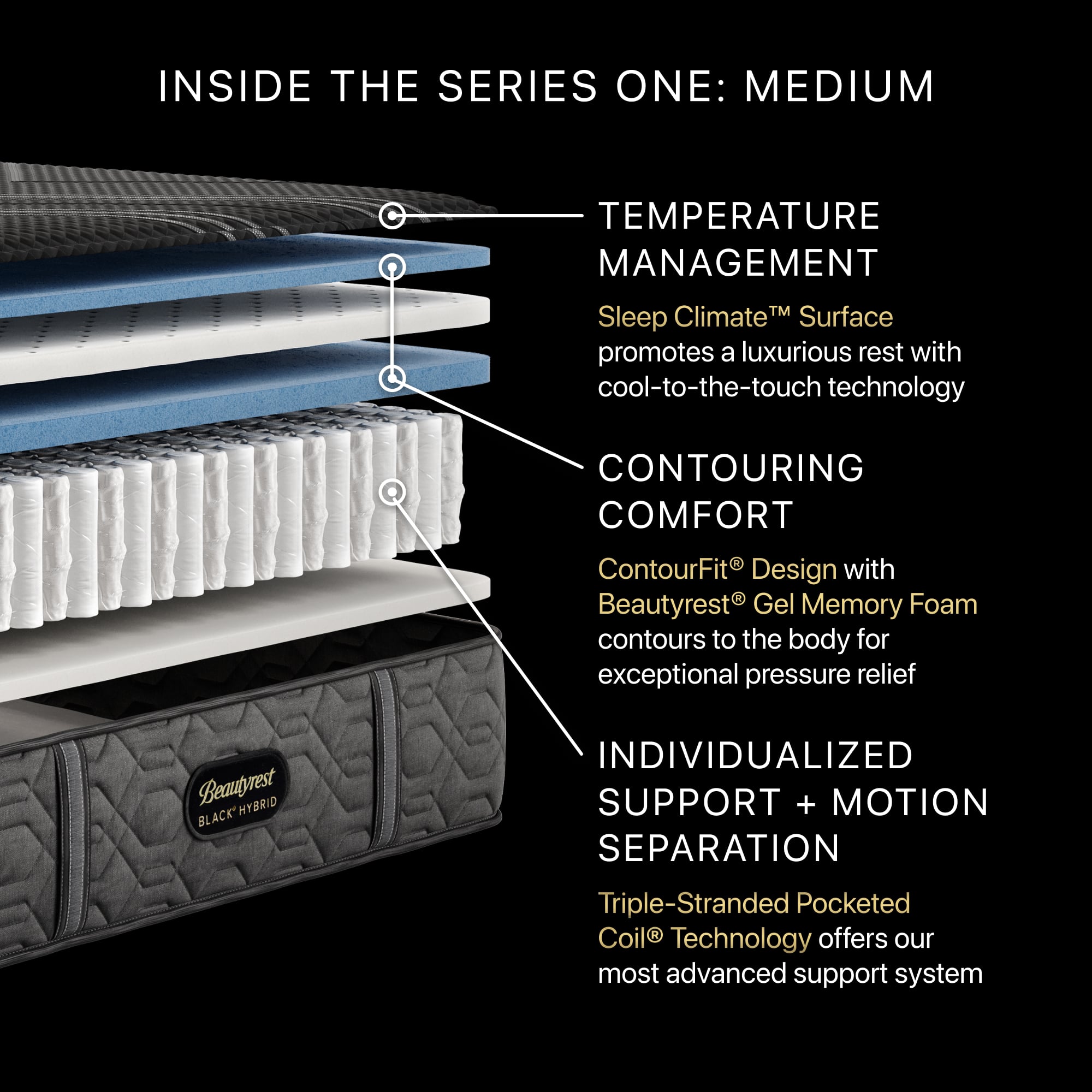 Beautyrest black memory foam store