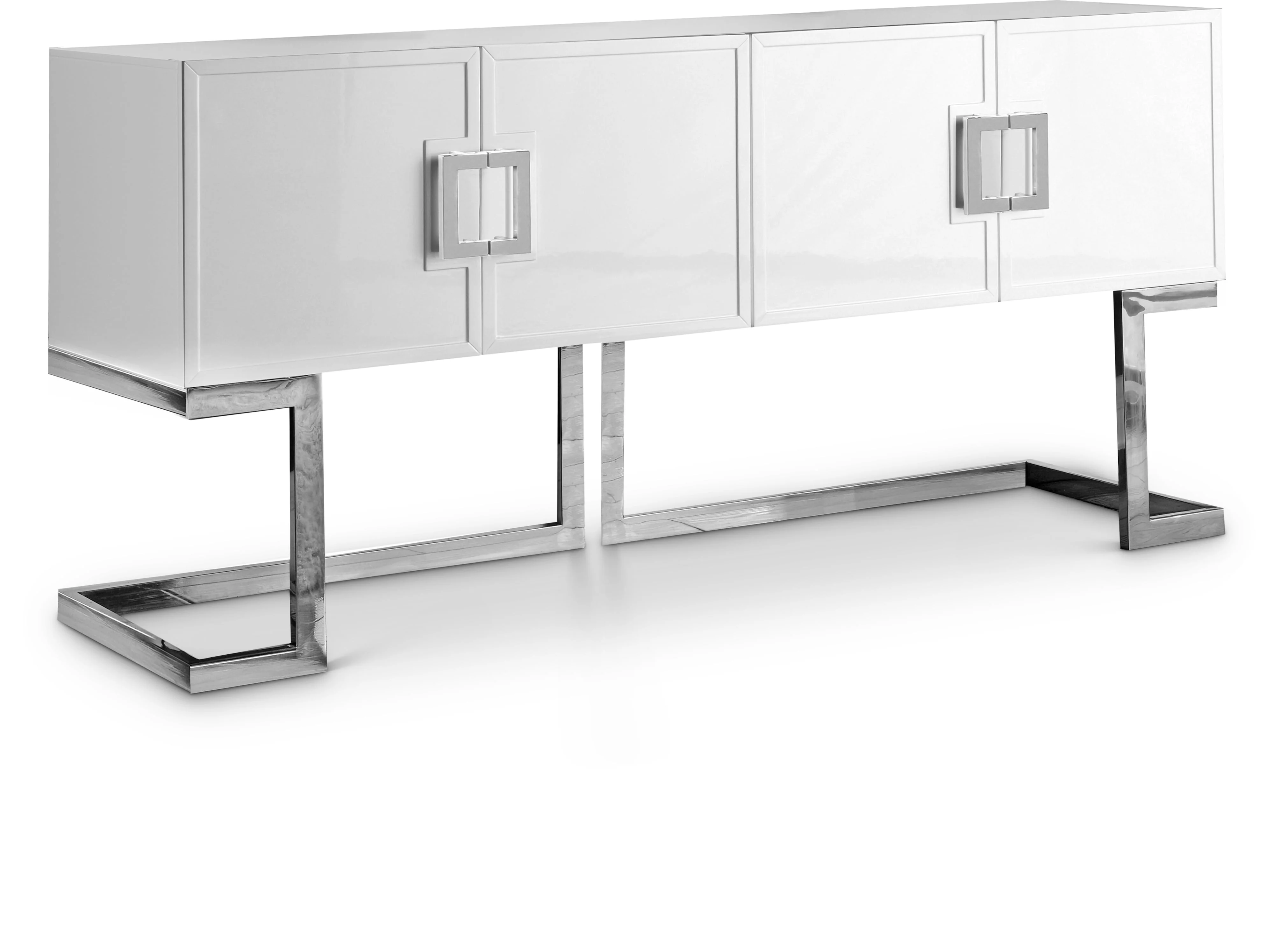 Meridian Furniture Beth 308 Contemporary Sideboard with Chrome ...