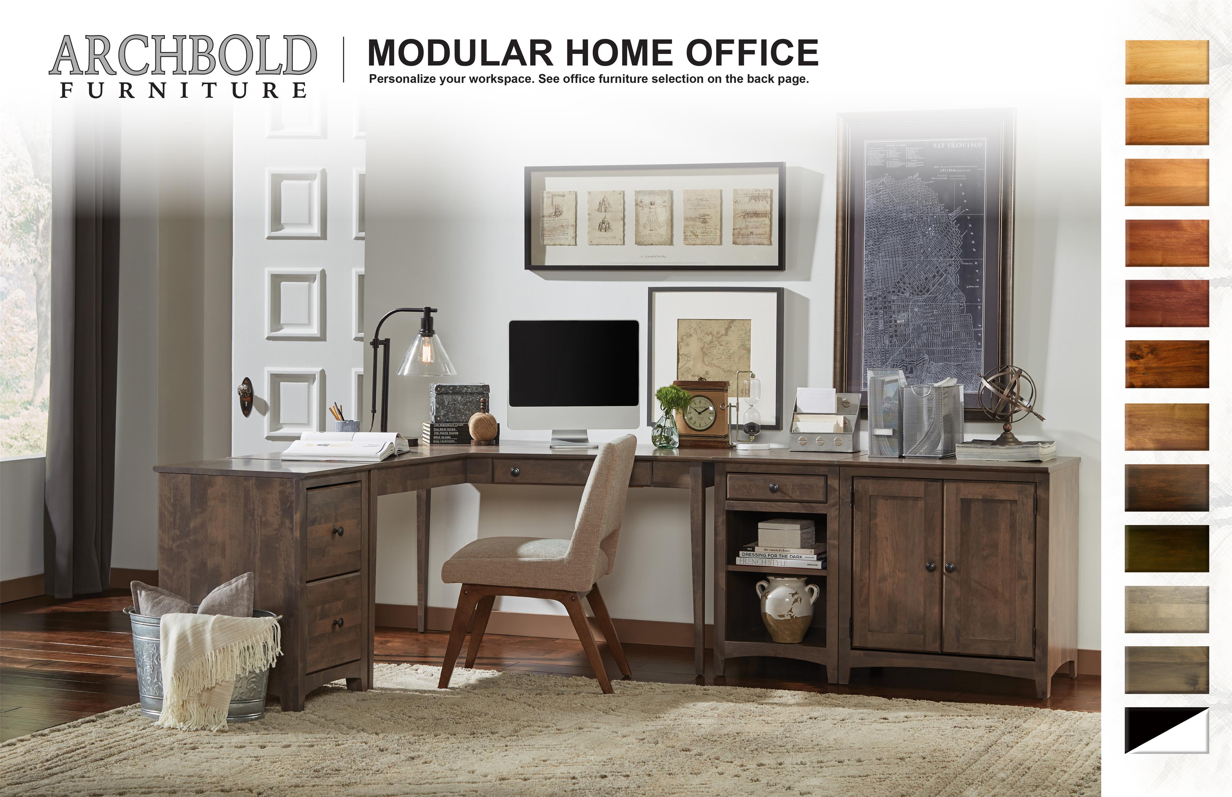 Archbold Furniture Modular Home Office 430165894 Large Writing Desk ...
