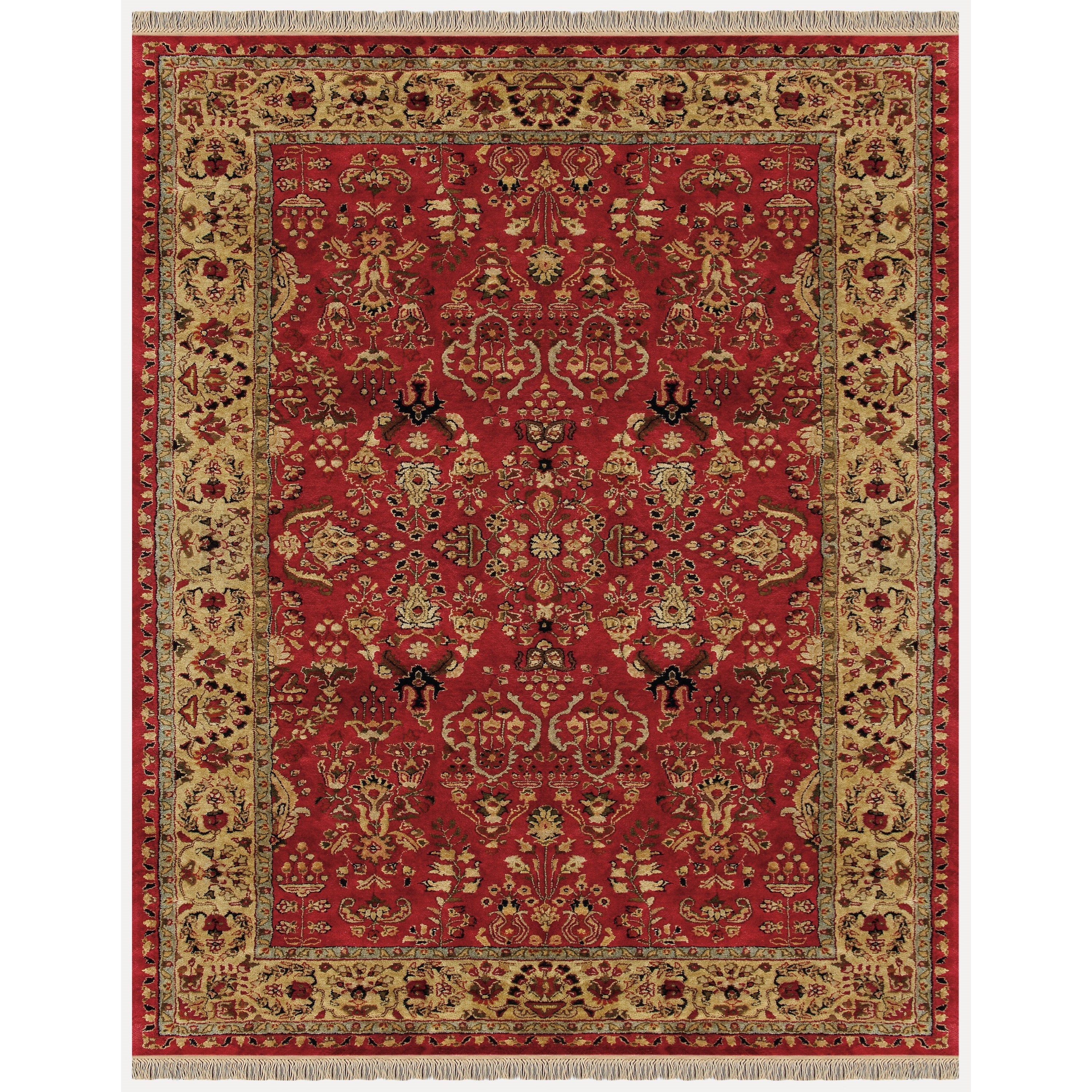 light red patterned rug