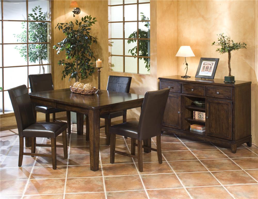 dining room table with leaf inside