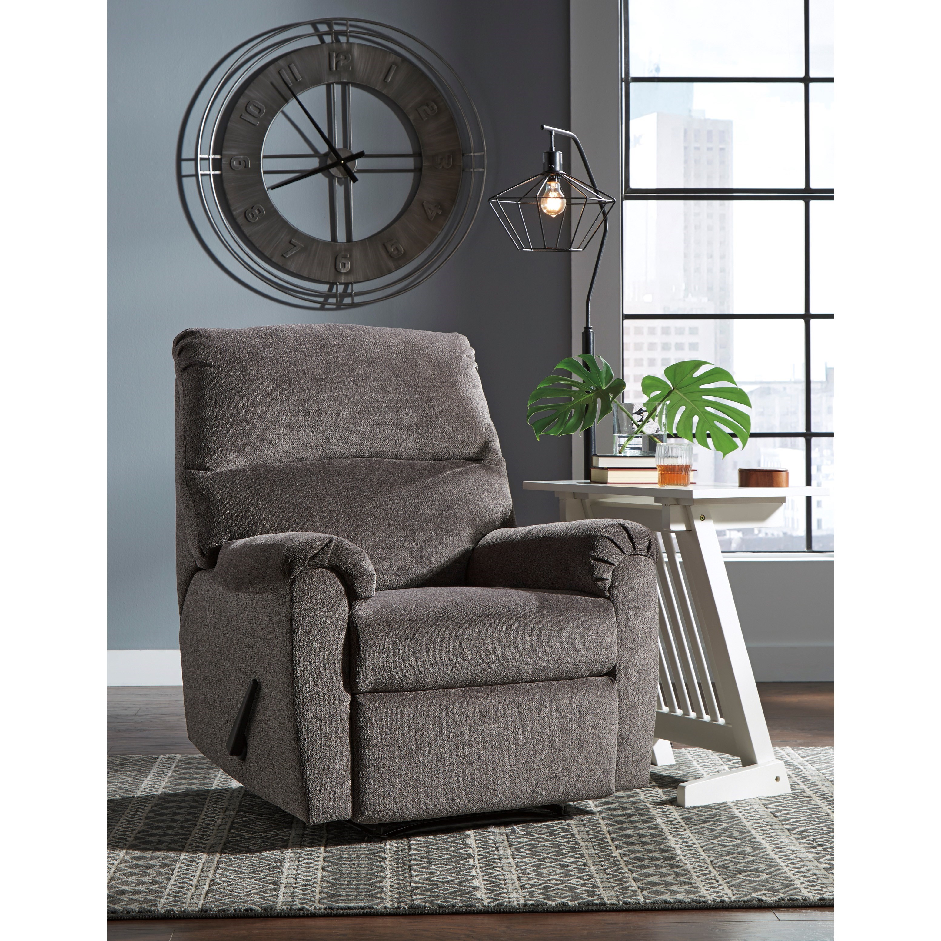 Signature Design by Ashley Nerviano Zero Wall Recliner with Channel ...