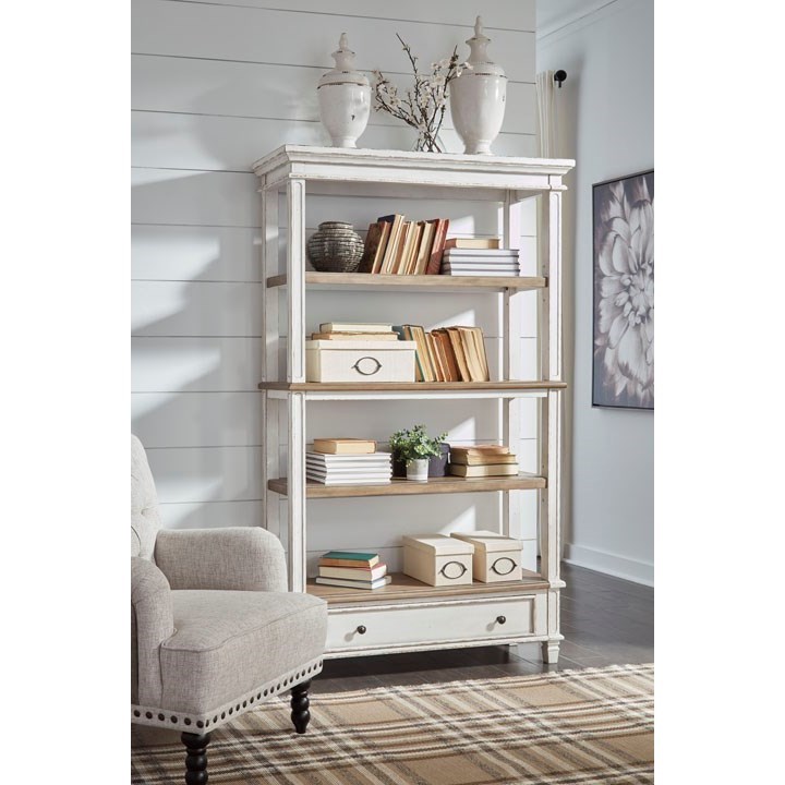 Signature Design by Ashley Realyn Open Shelf Bookcase with Drawer ...