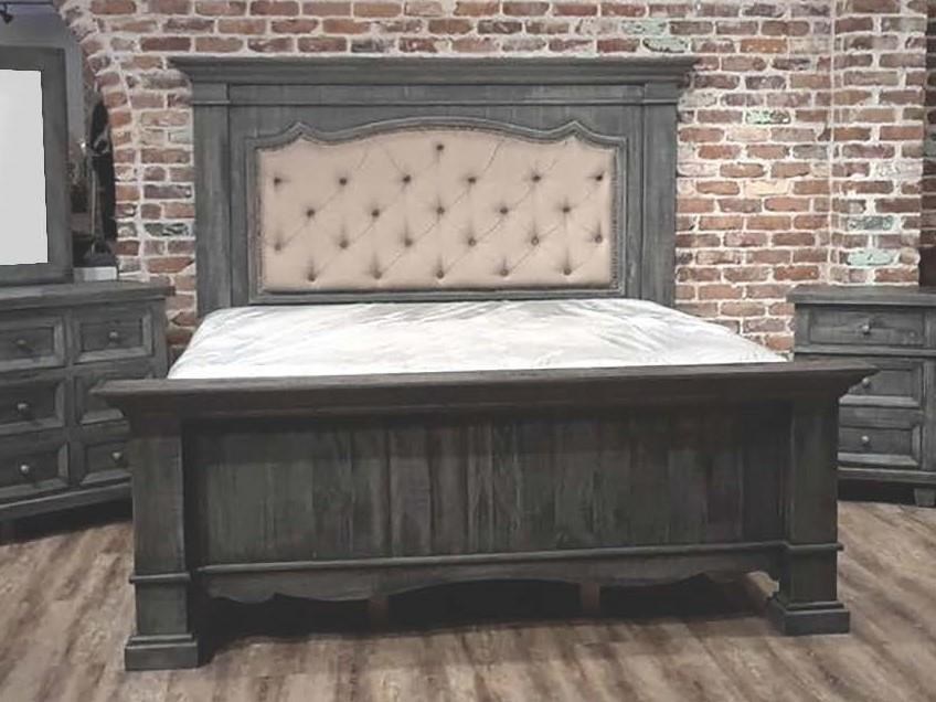 rustic wood bed