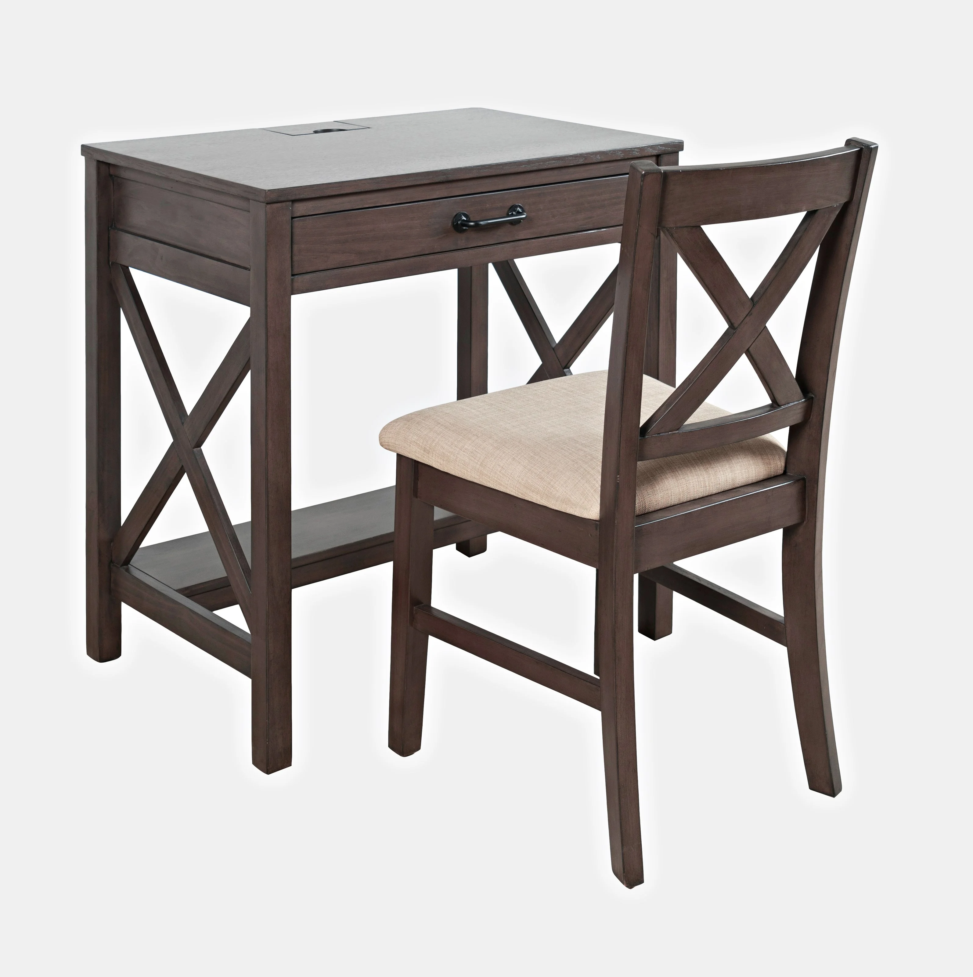 Jofran Hobson 2025-30GR+340GRKD Power Desk | Simply Home by Lindy's ...