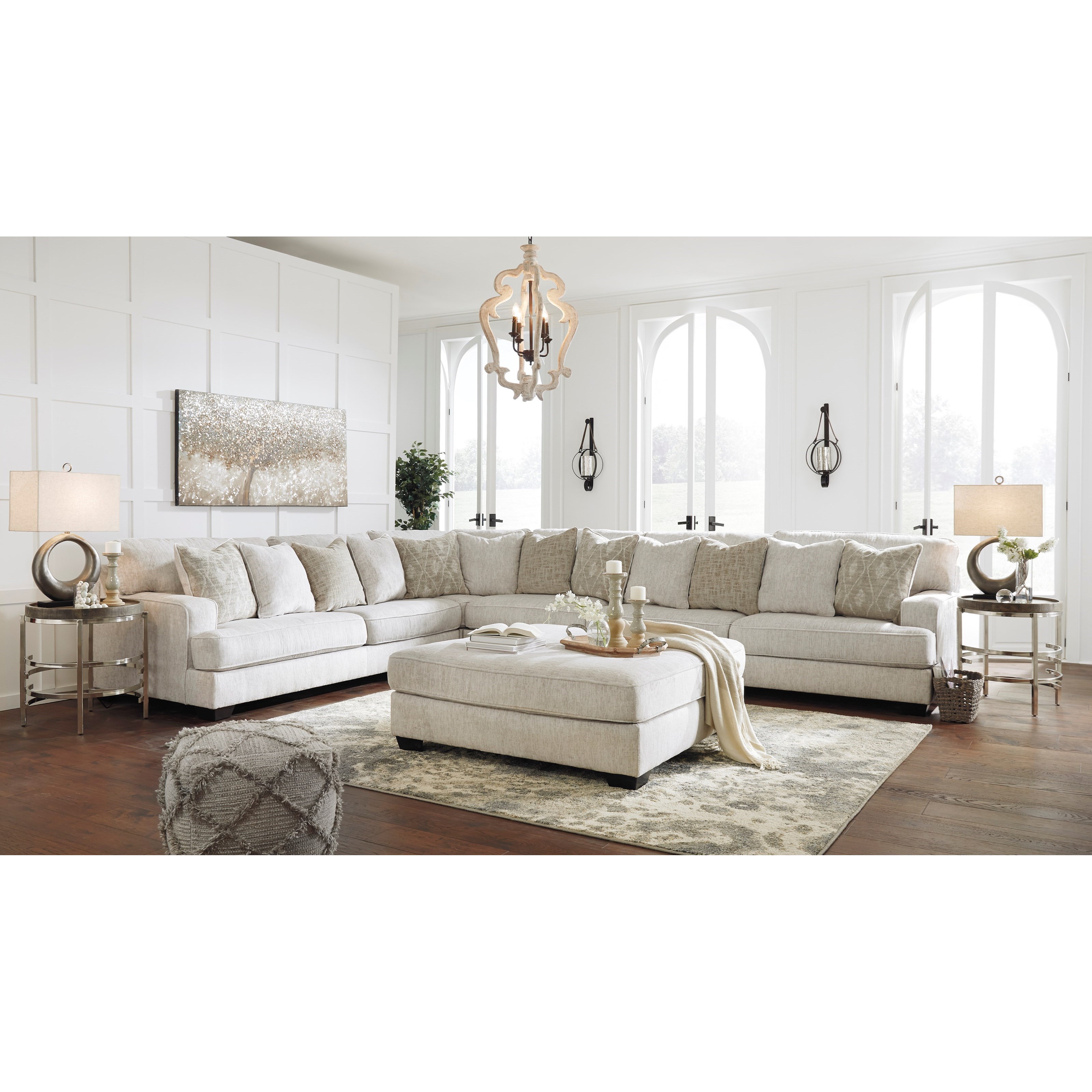 Signature Design by Ashley Rawcliffe 4-Piece Sectional with Scatterback ...