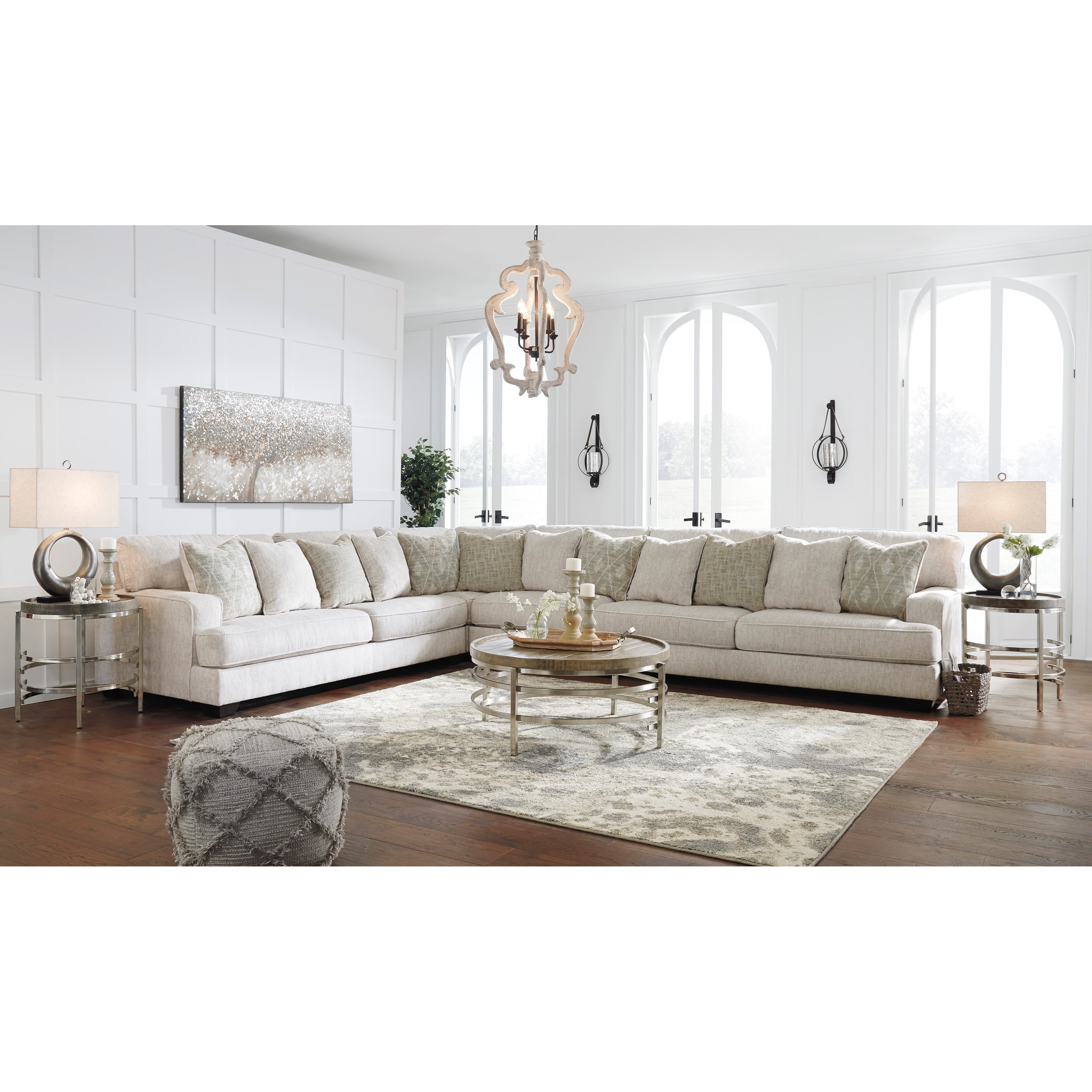 Signature Design by Ashley Rawcliffe 4-Piece Sectional with Scatterback ...