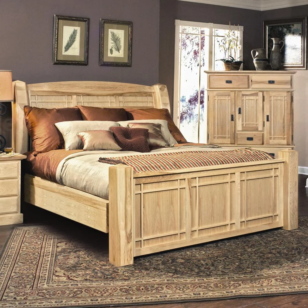 A-A Amish Highlands AHINT5070 Queen Arch Panel Bed | Walker's Furniture ...
