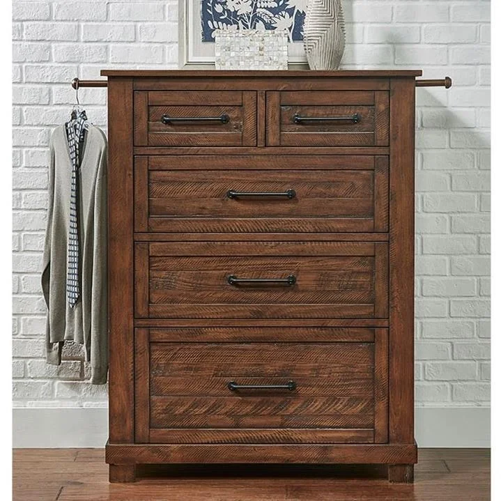 A-America Sun Valley SUVRT5600 5-Drawer Bedroom Chest with Valet Pull ...
