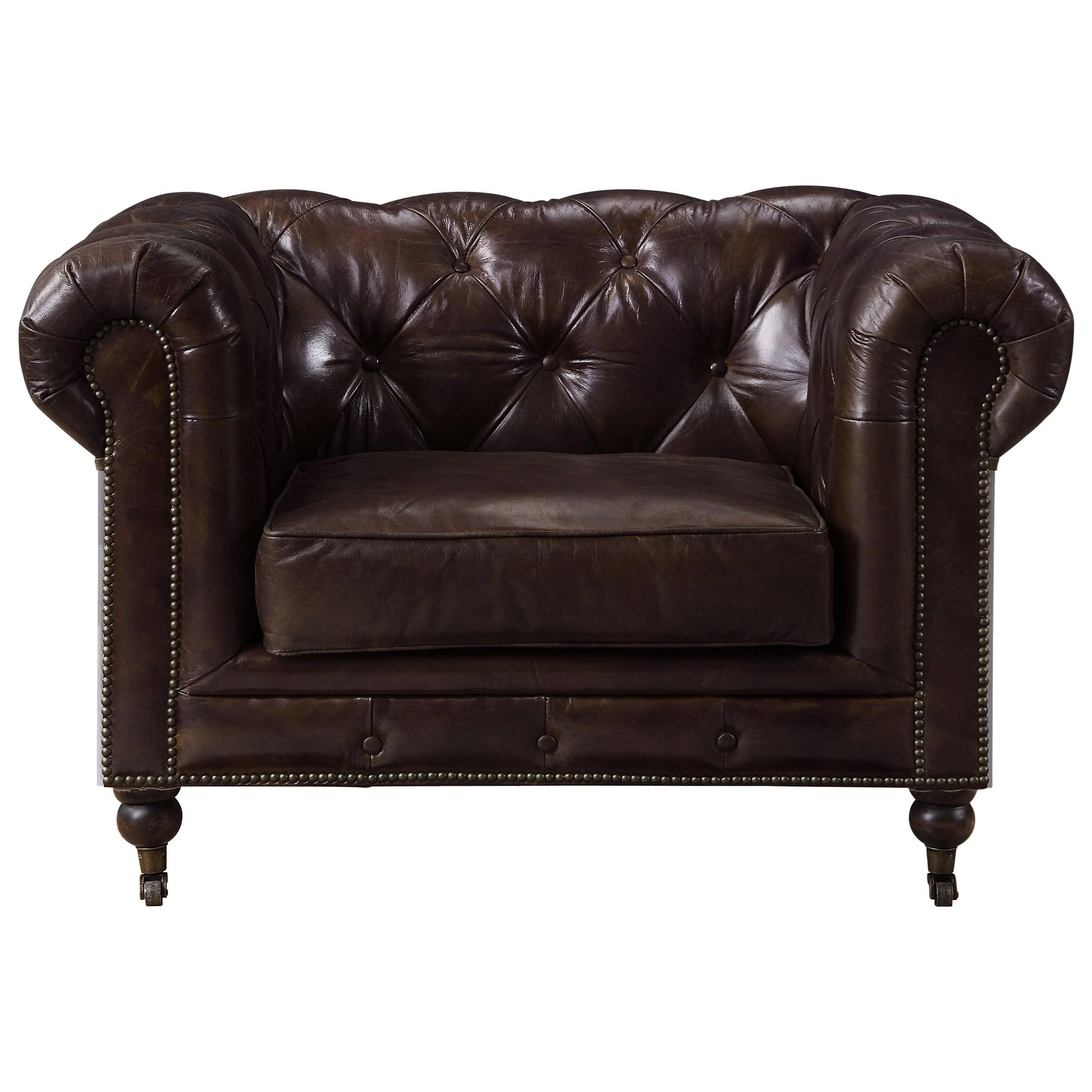 Acme Furniture Aberdeen 56592 Vintage Chair with Chesterfield Tufted ...