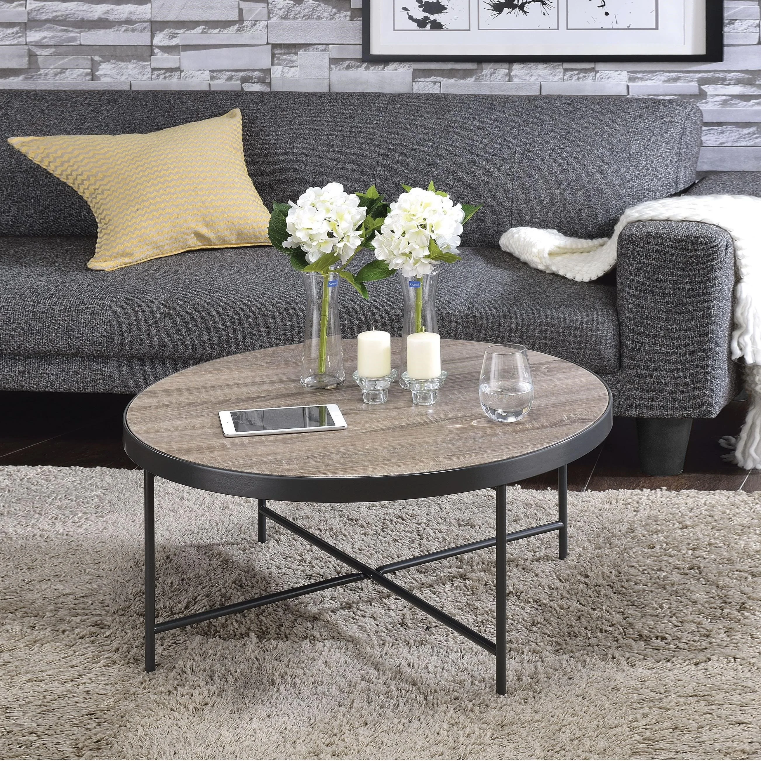 Acme Furniture Bage 81735 Contemporary Round Coffee Table | Reeds ...