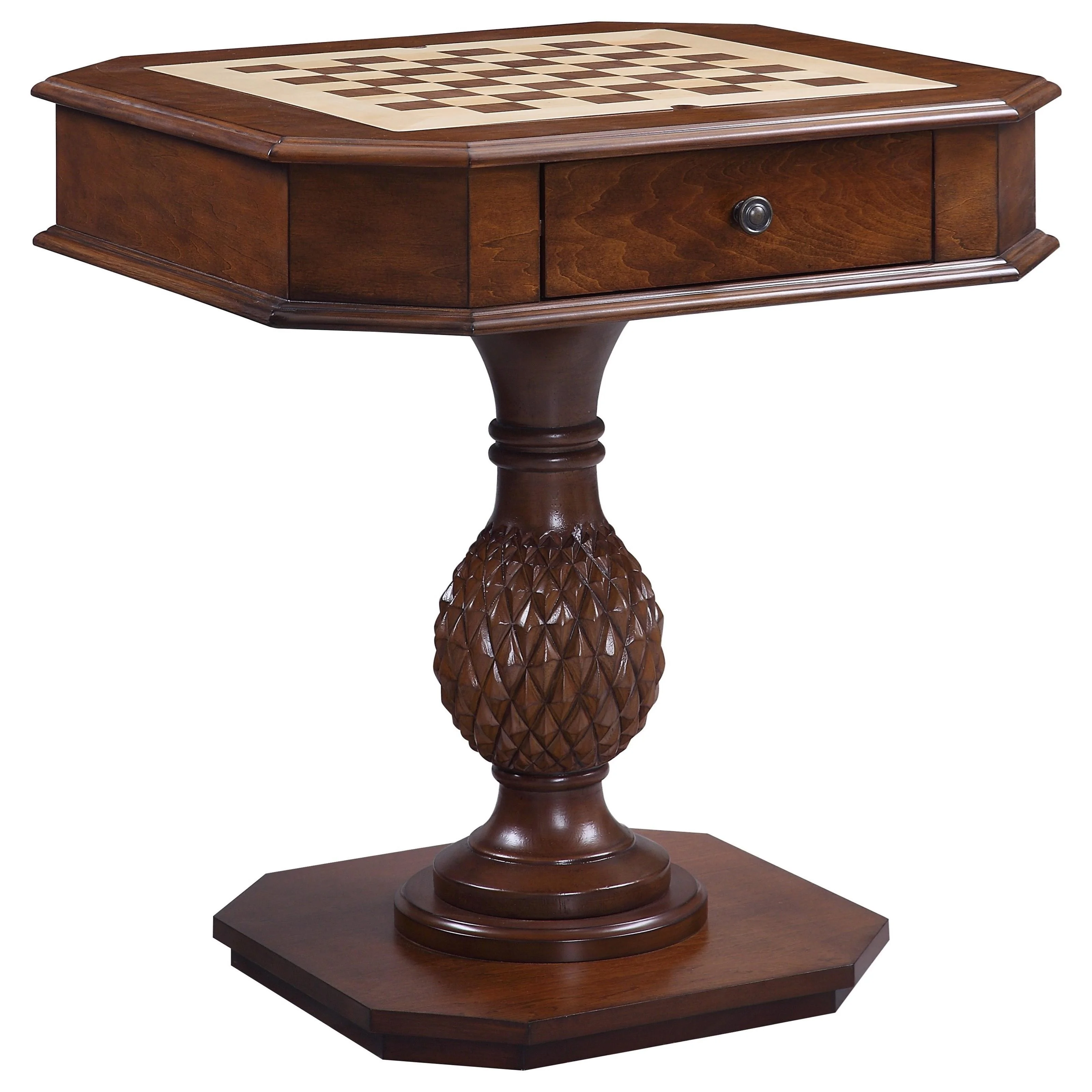 Acme Furniture Bishop II 82847 Traditional Game Table with Chess ...